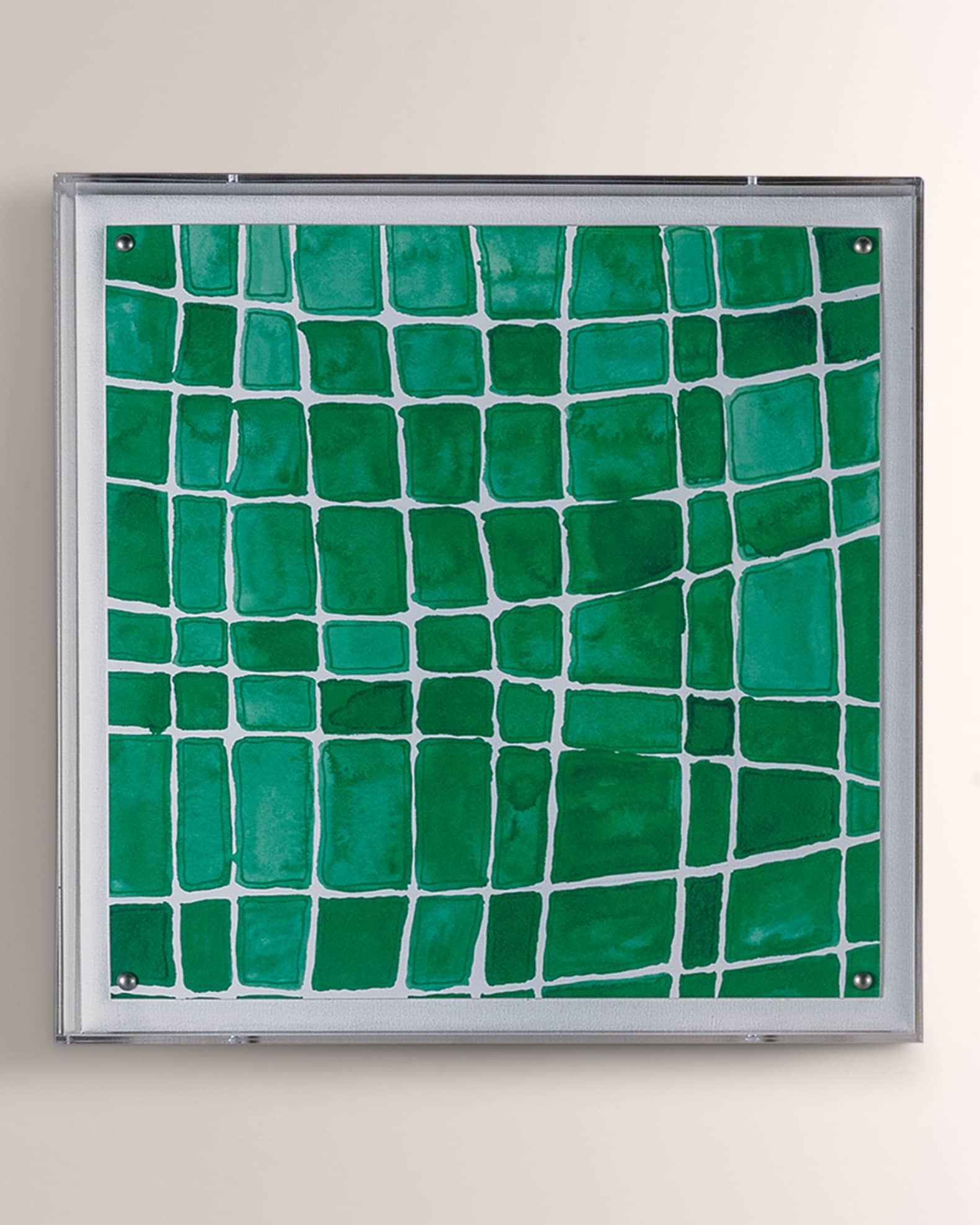 Port 68 Emerald Squares Wall Art | Neiman Marcus