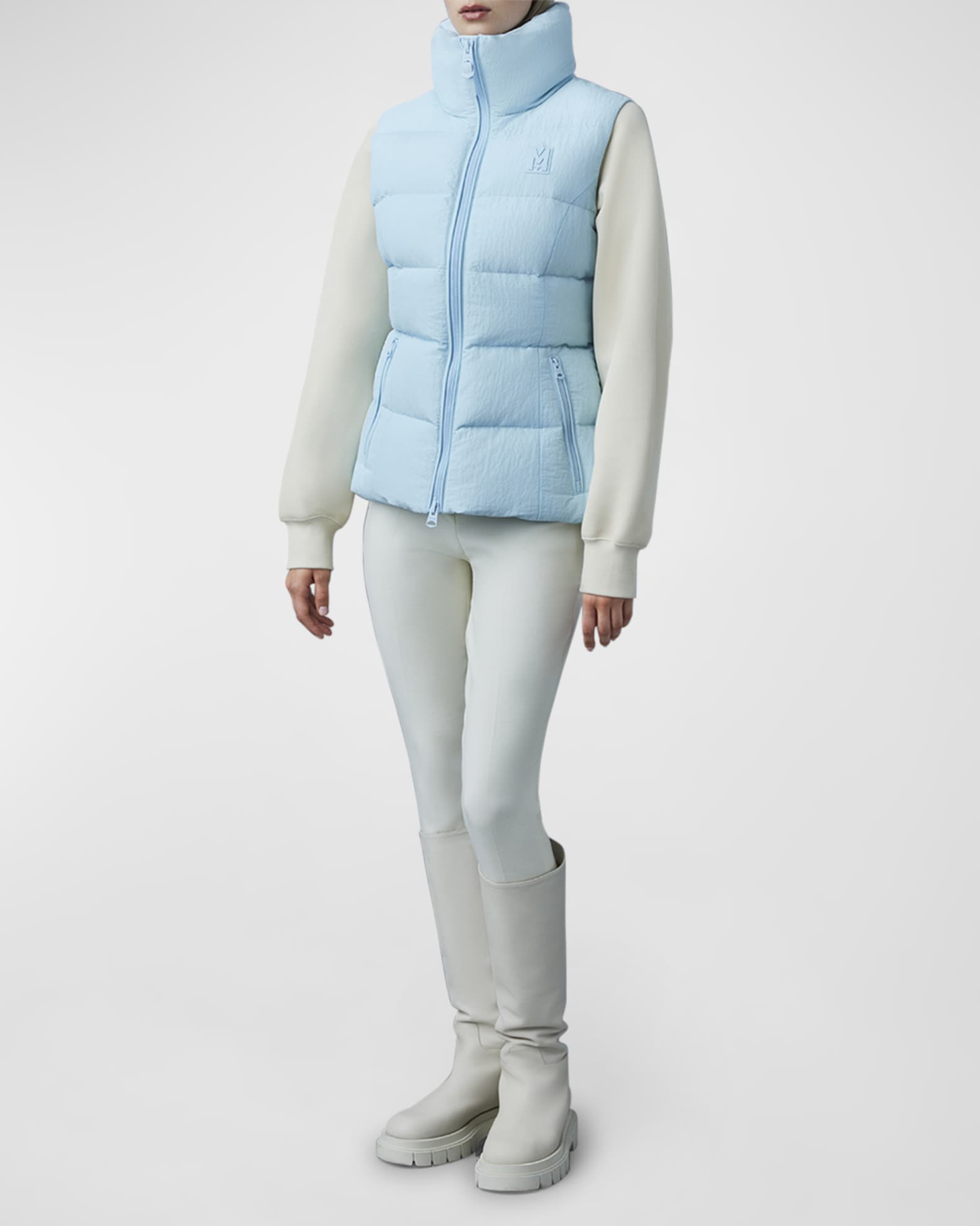 Mackage Chaya Tactile Down Puffer Vest | Neiman Marcus
