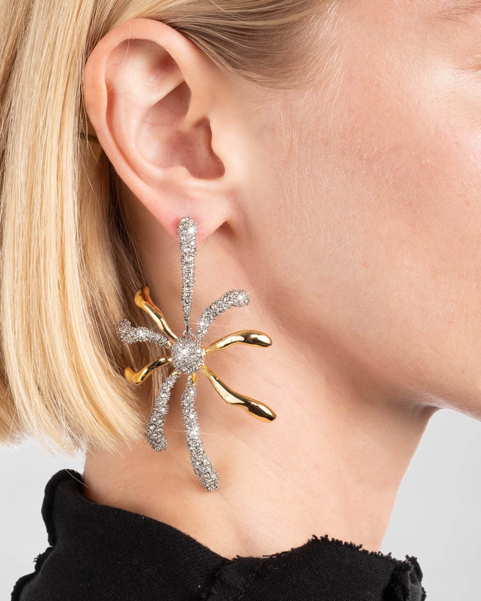 Alexis Bittar Solanales Crystal Sunburst Earrings | Neiman Marcus