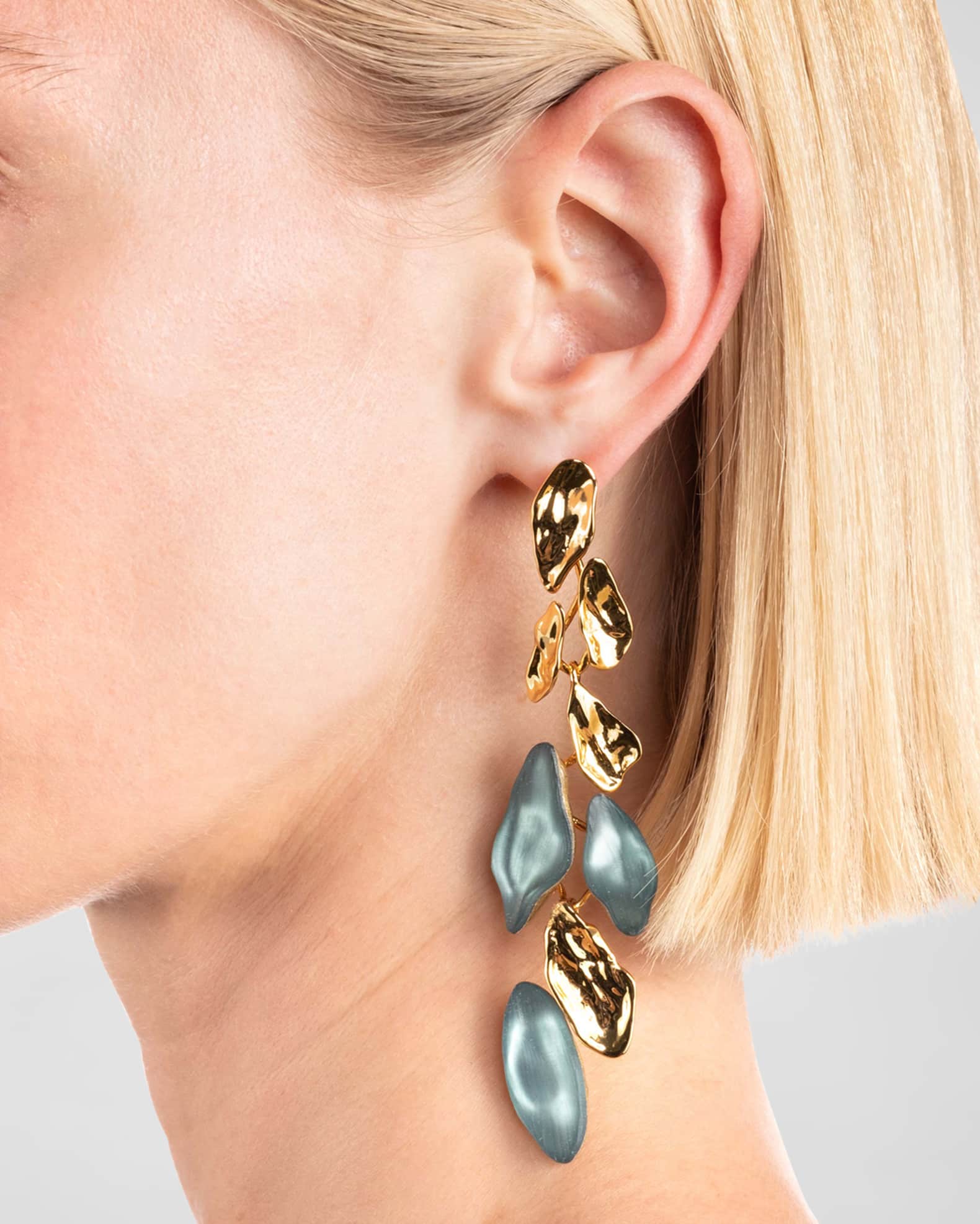 Alexis Bittar Mosaic Lucite Cascade Post Earrings | Neiman Marcus