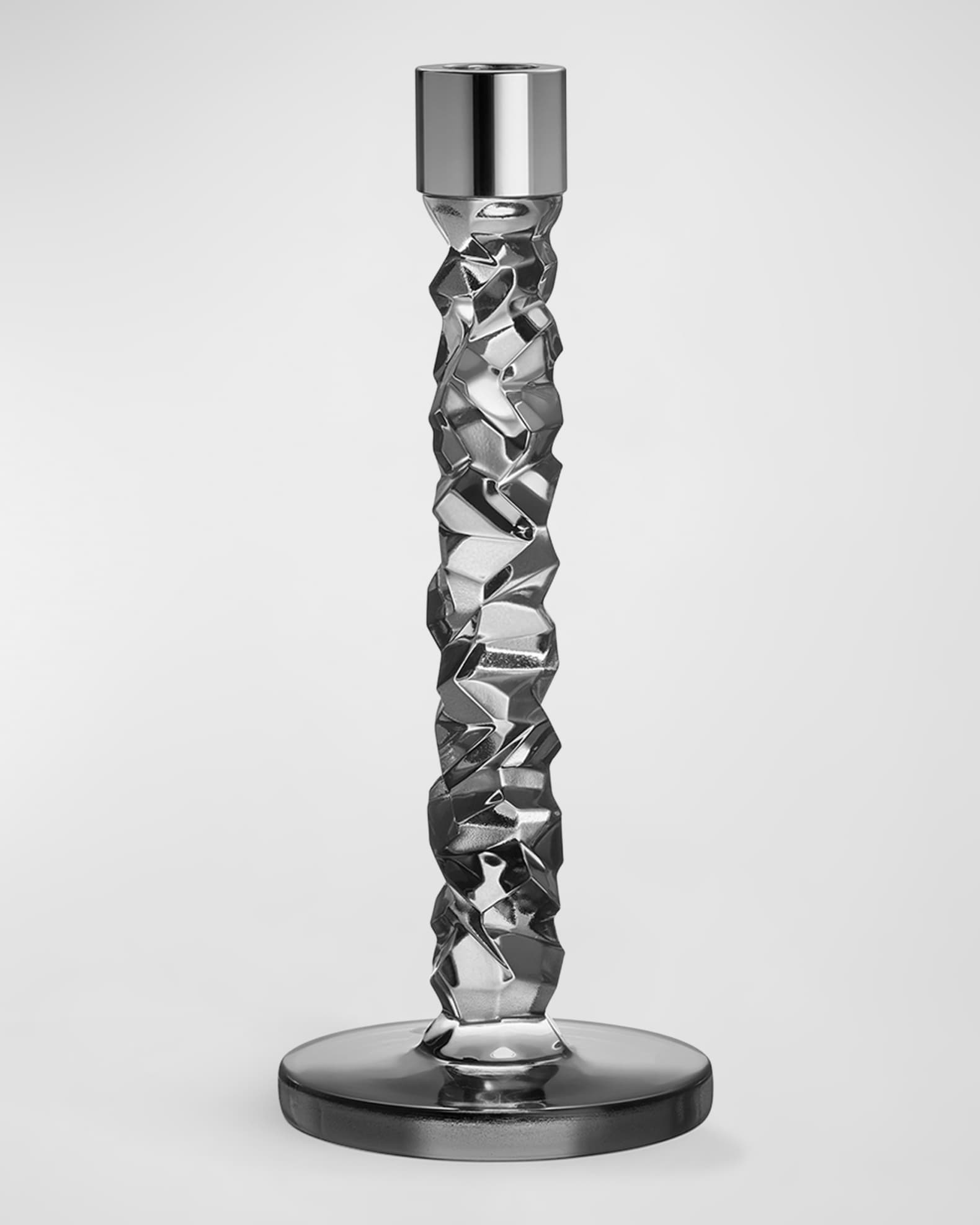 Orrefors 10" Carat Graphic Candlestick, Set of 2 | Neiman Marcus