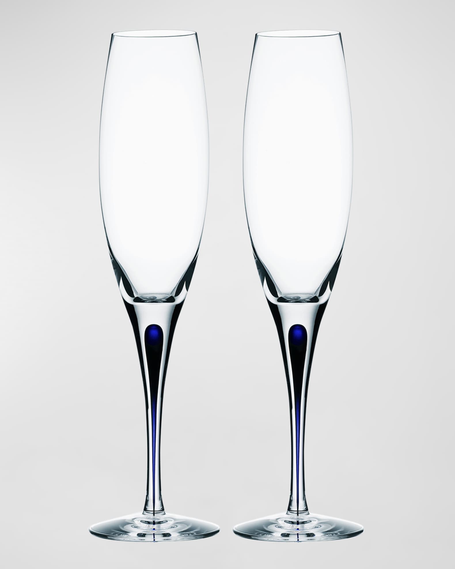 Orrefors Intermezzo Blue Flutes, Set of 2 | Neiman Marcus