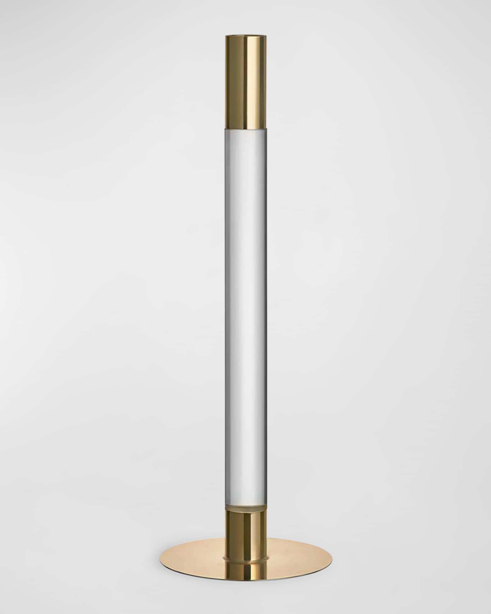 Orrefors 13" Lumiere Candlestick, Gold | Neiman Marcus