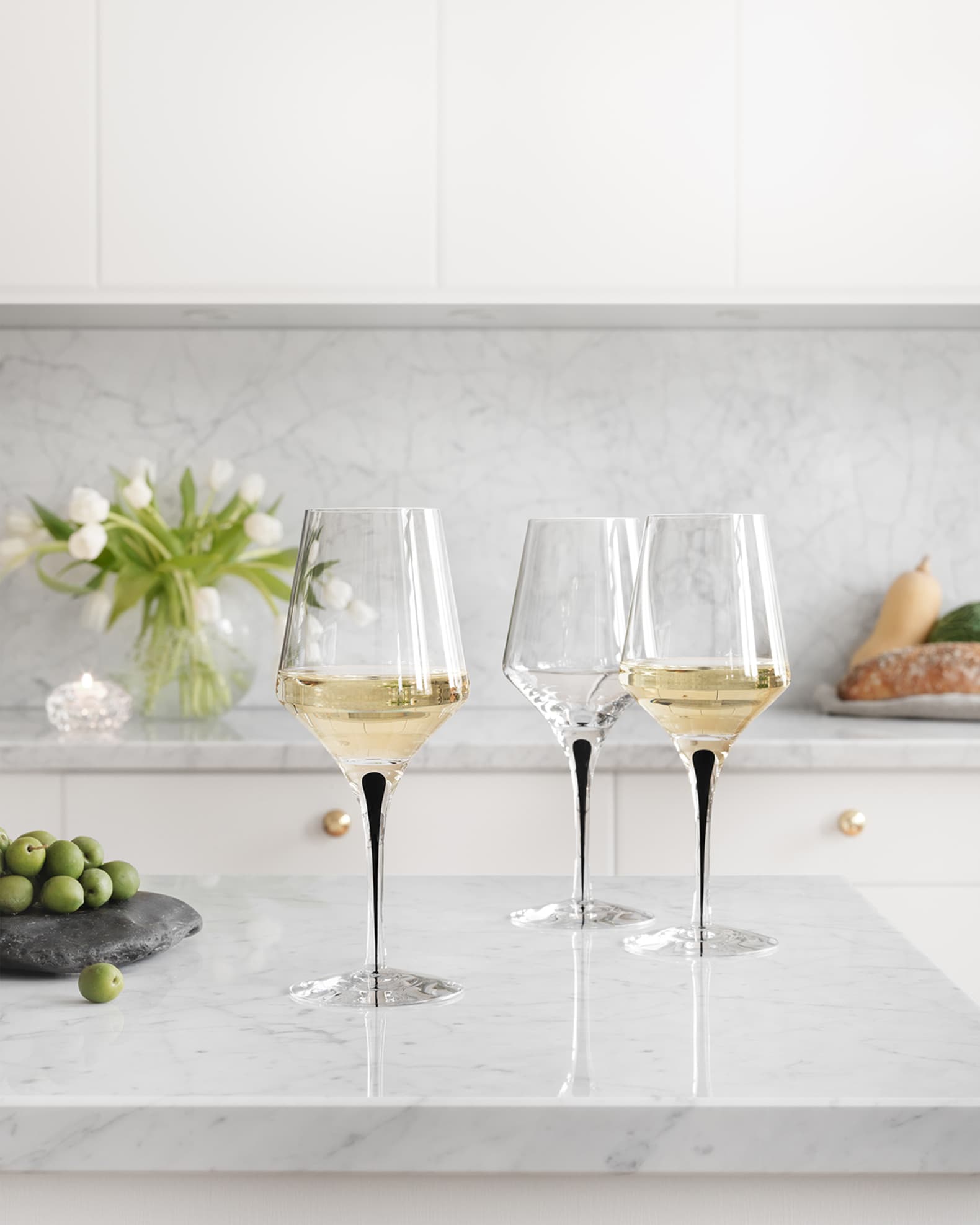 Orrefors Metropol White Wine Glasses, Set of 2 | Neiman Marcus