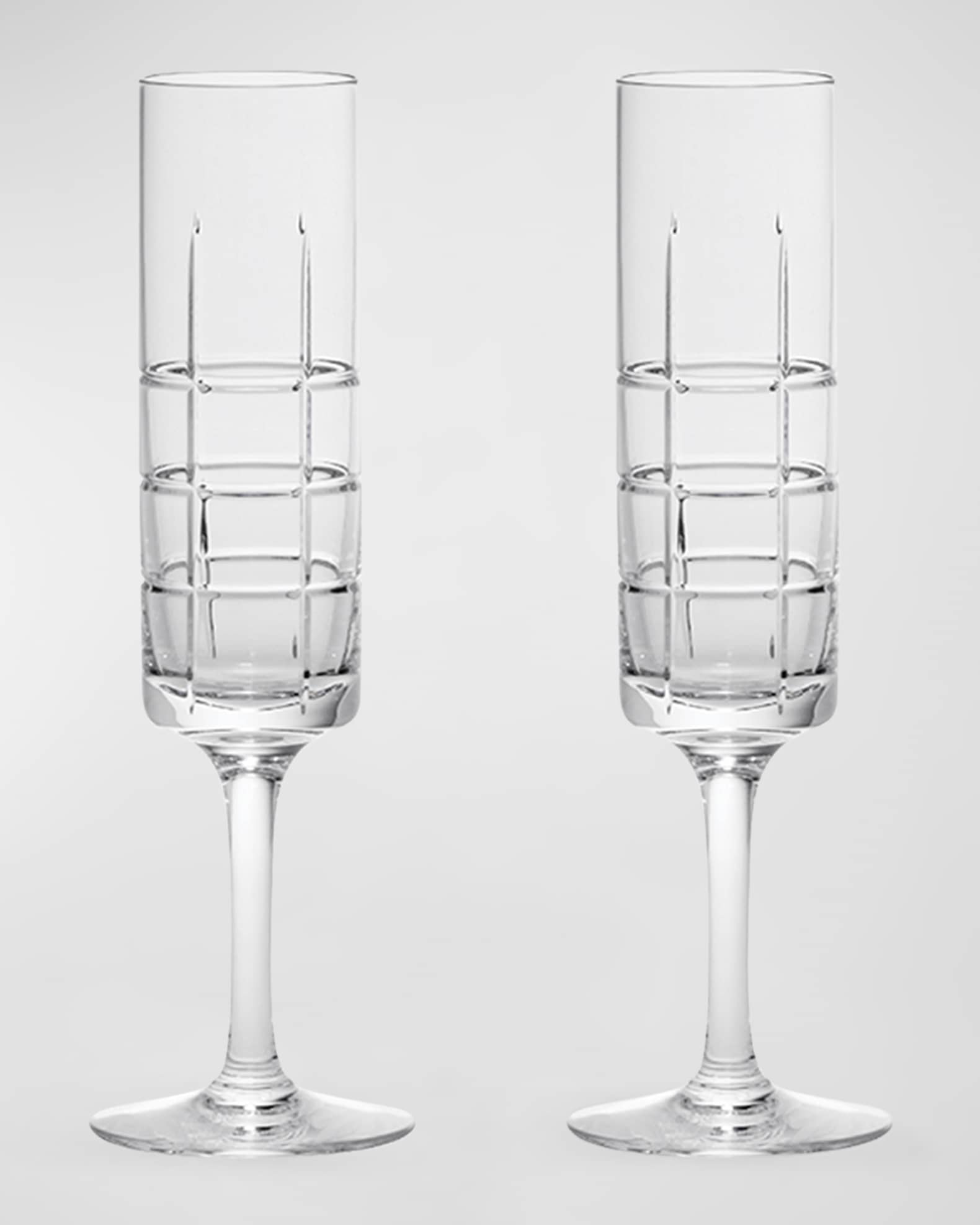 Orrefors Street Champagne Glasses, Set of 2 | Neiman Marcus