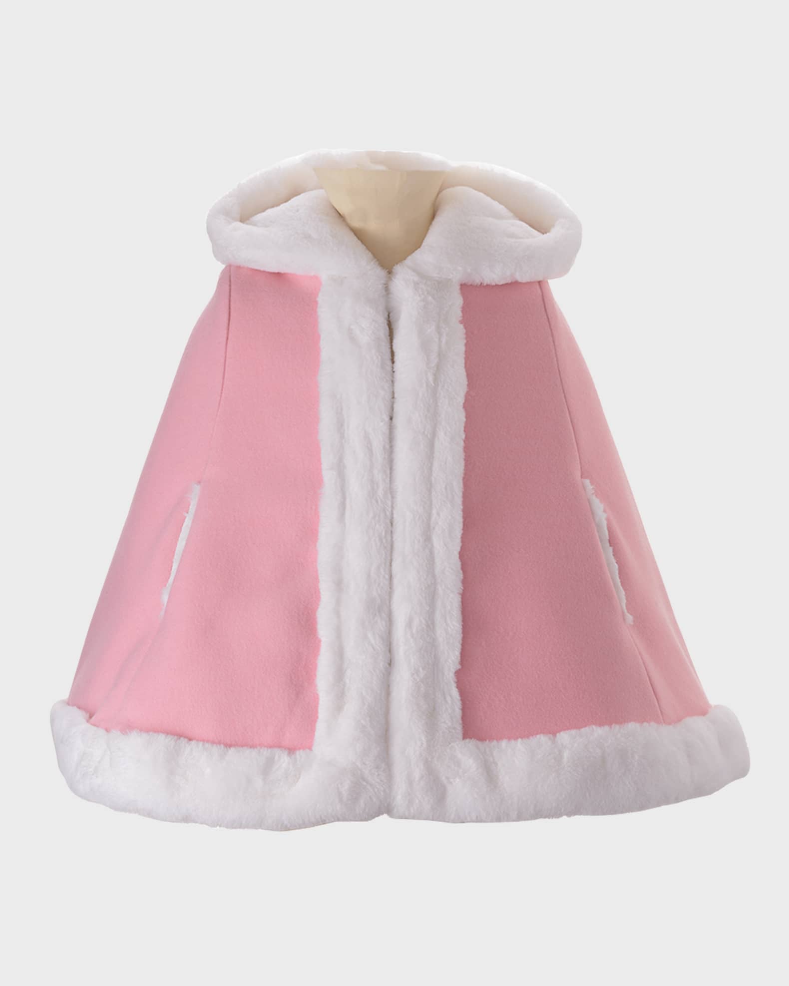 Rachel Riley Girl's Faux Fur Trim Cape, Size 2-8 | Neiman Marcus