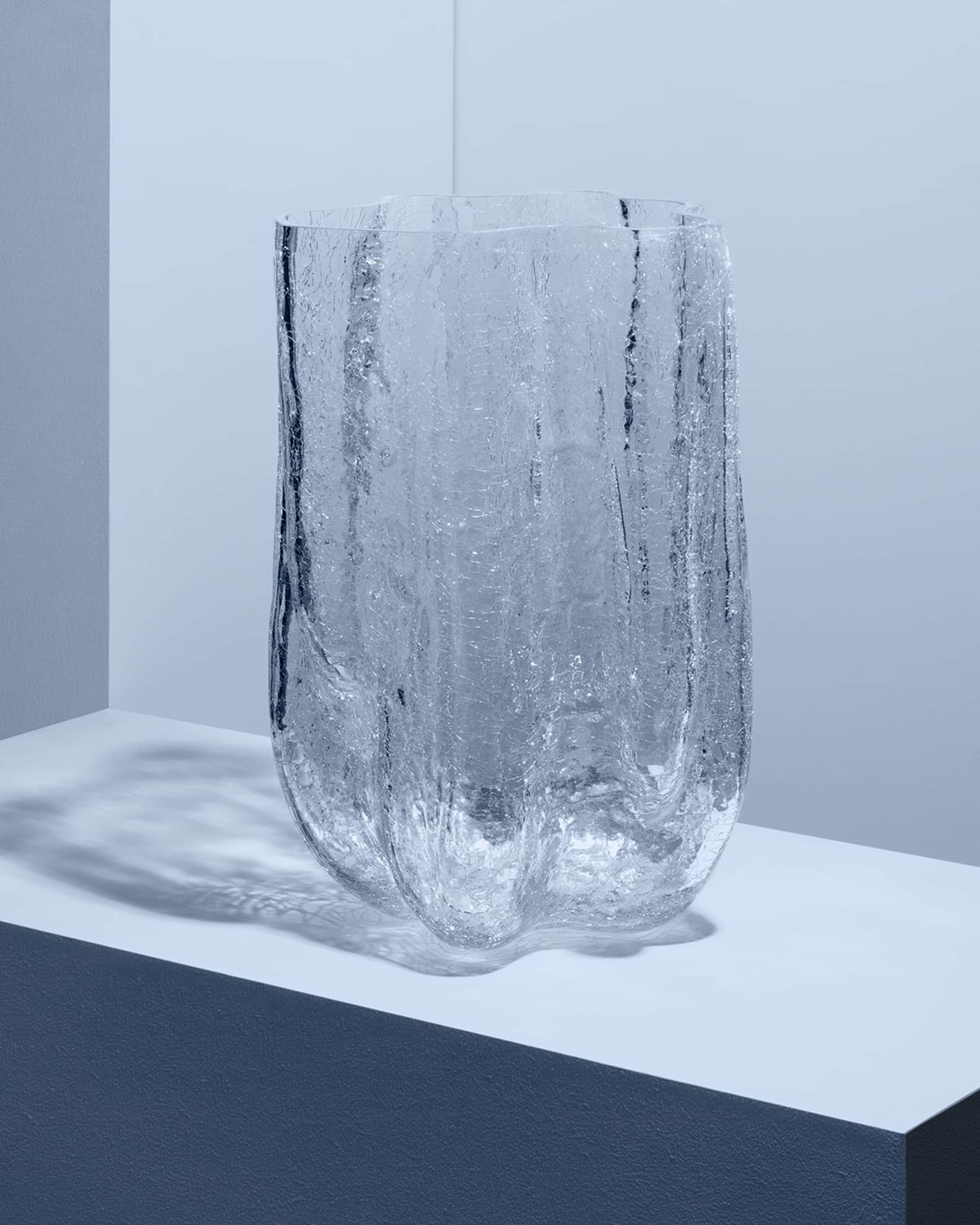 Kosta Boda Crackle Clear Vase, XL | Neiman Marcus