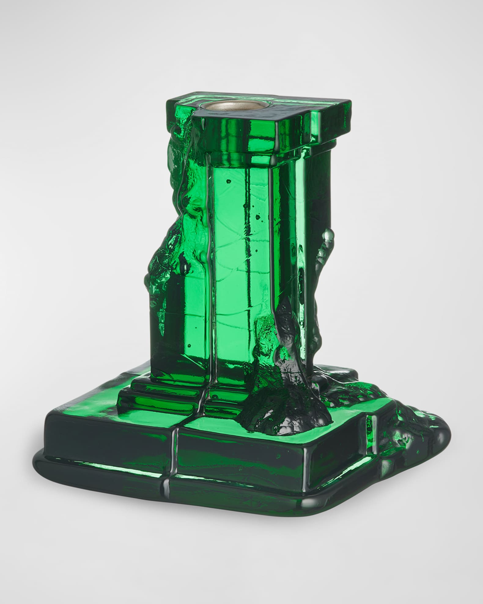 Kosta Boda Rocky Baroque Amber Haze Medium Candlestick, 5.9" | Neiman Marcus