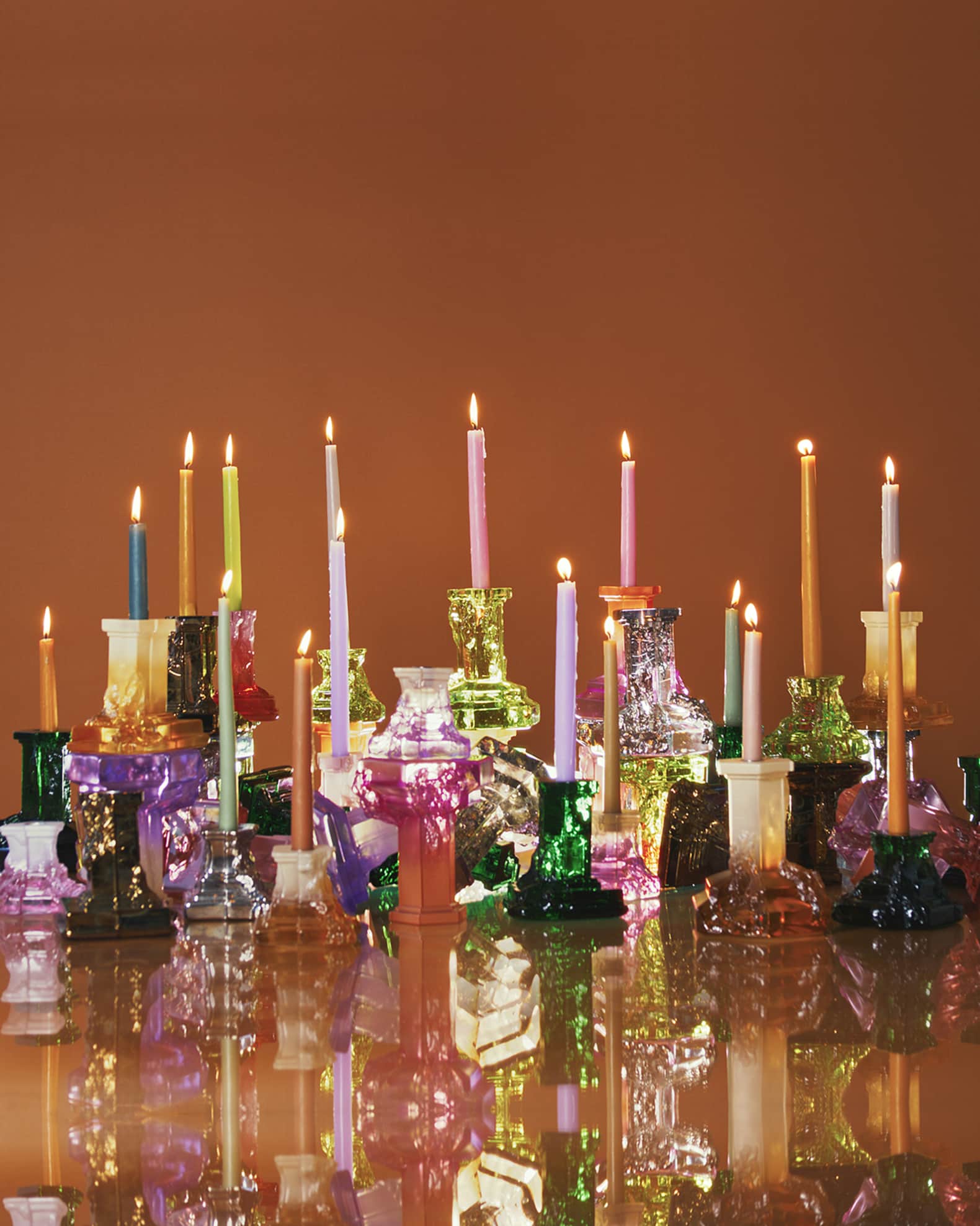 Kosta Boda Rocky Baroque Amber Haze Medium Candlestick, 5.9" | Neiman ...
