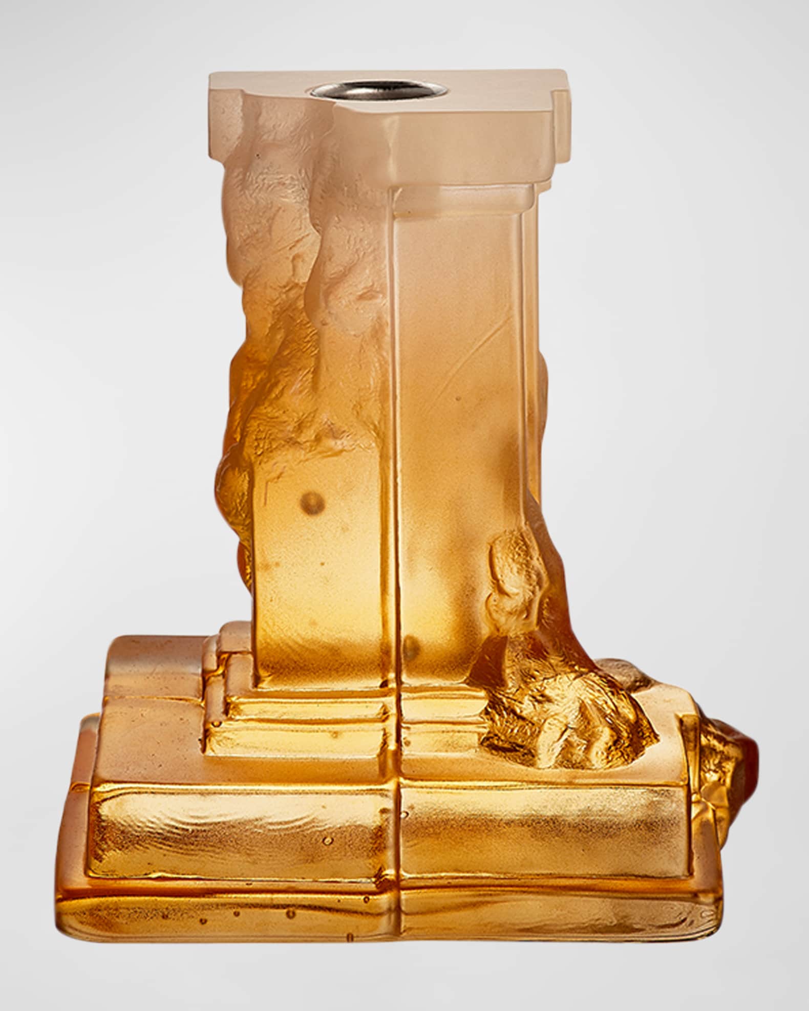 Kosta Boda Rocky Baroque Amber Haze Medium Candlestick, 5.9" | Neiman ...