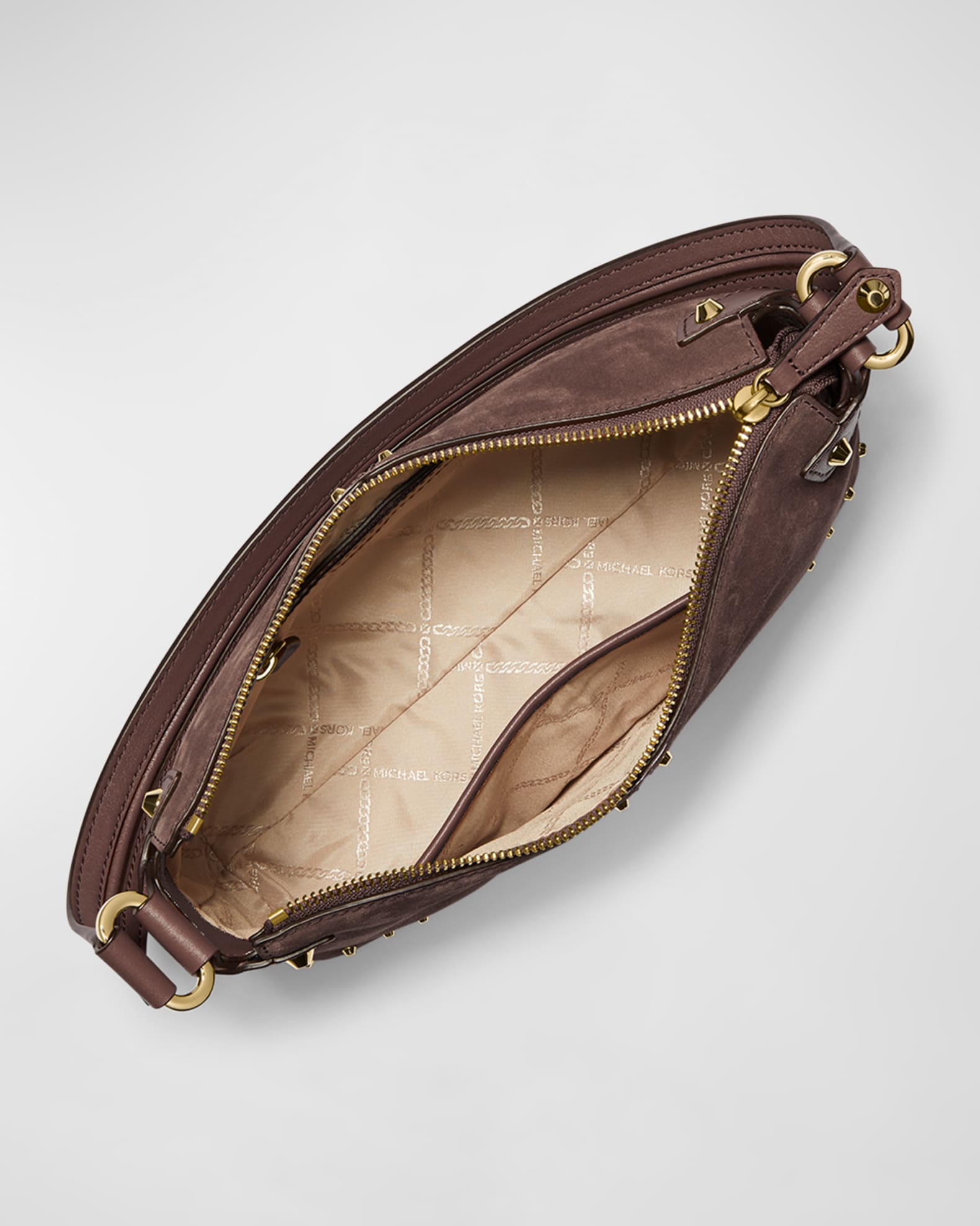 MICHAEL Michael Kors Astor Large Pouchette Suede Shoulder Bag | Neiman ...