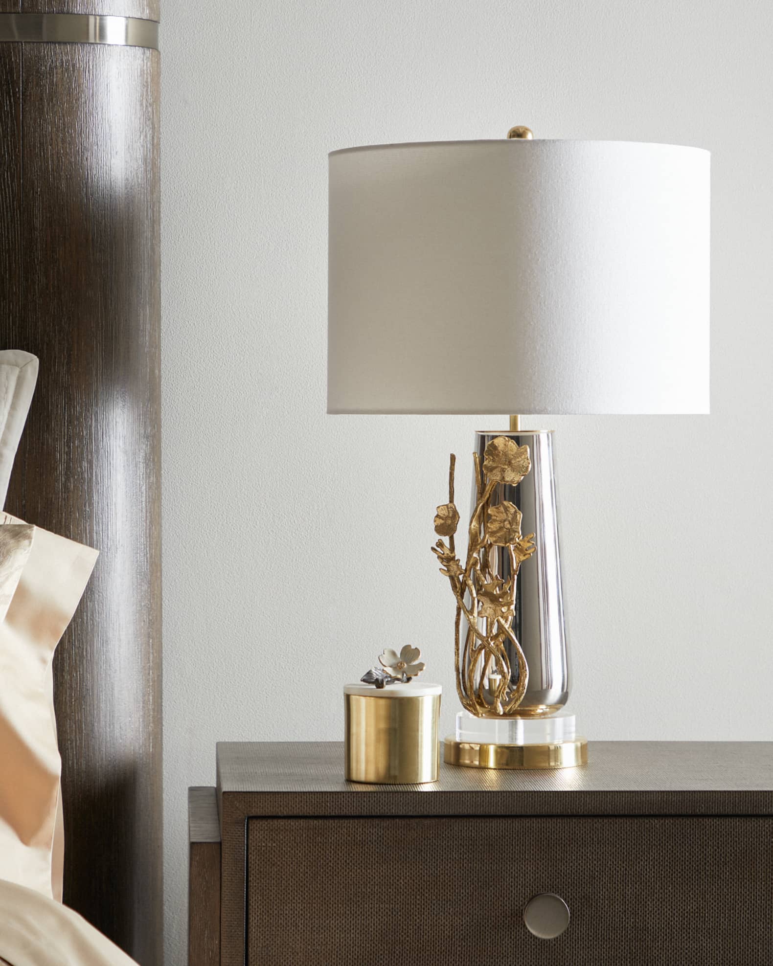 John-Richard Collection Nickel Poppy Table Lamp | Neiman Marcus