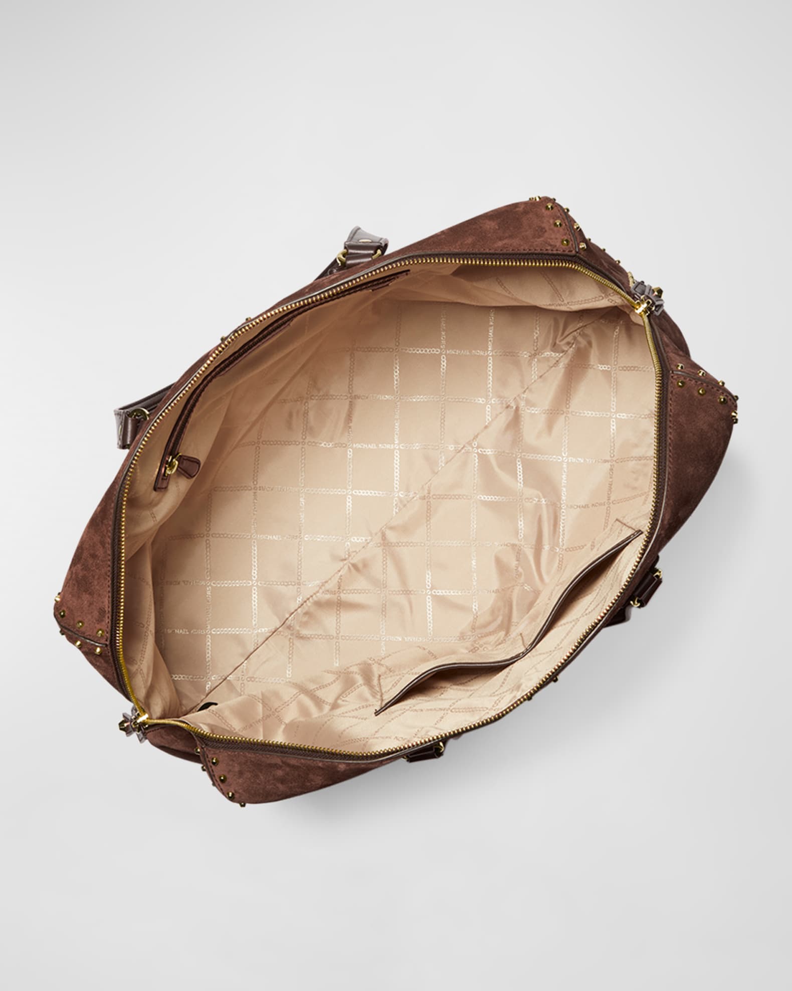 MICHAEL Michael Kors XL Studded Suede Weekender Bag | Neiman Marcus