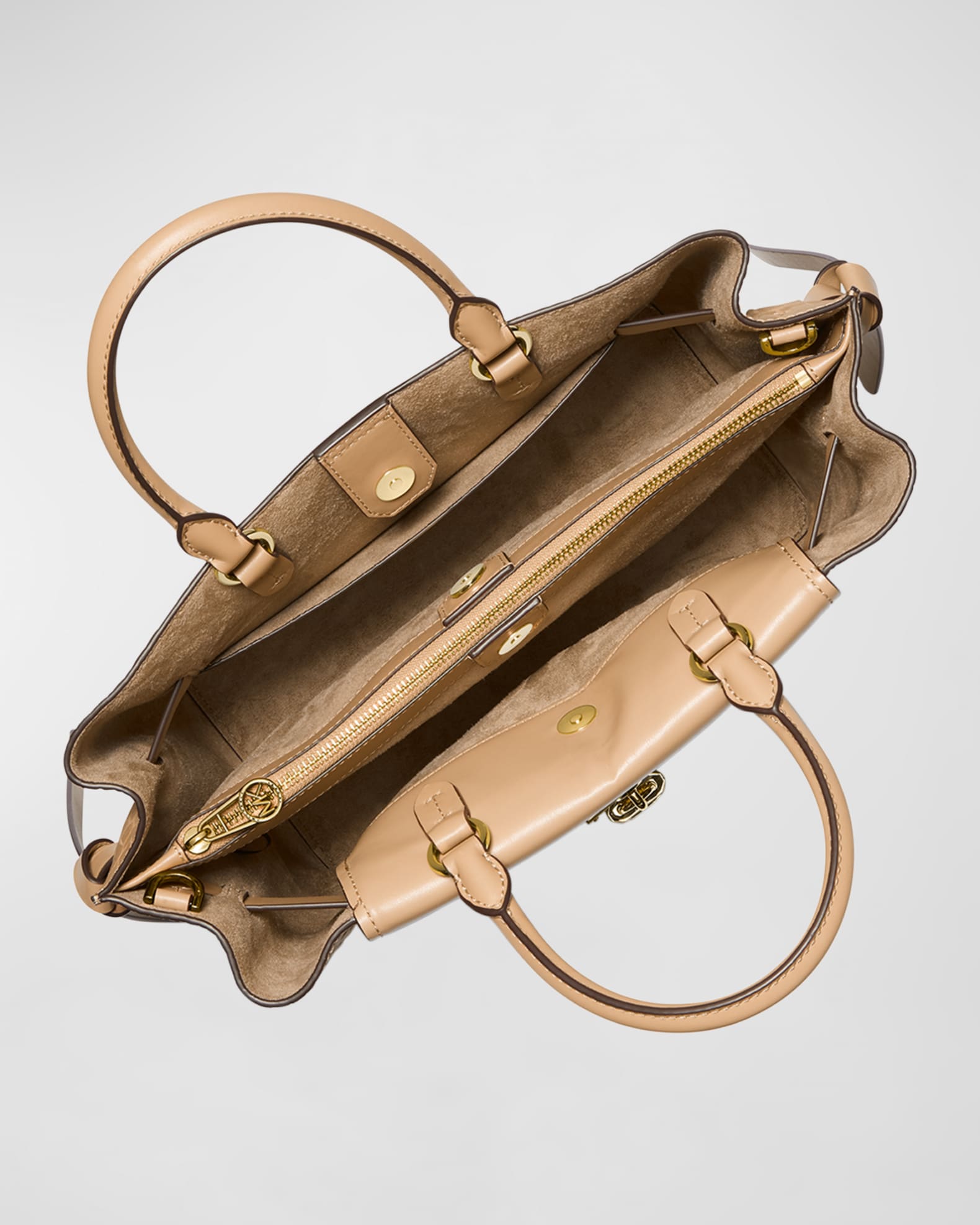 MICHAEL Michael Kors Hamilton Legacy Large Belted Moc-Croc Satchel Bag ...