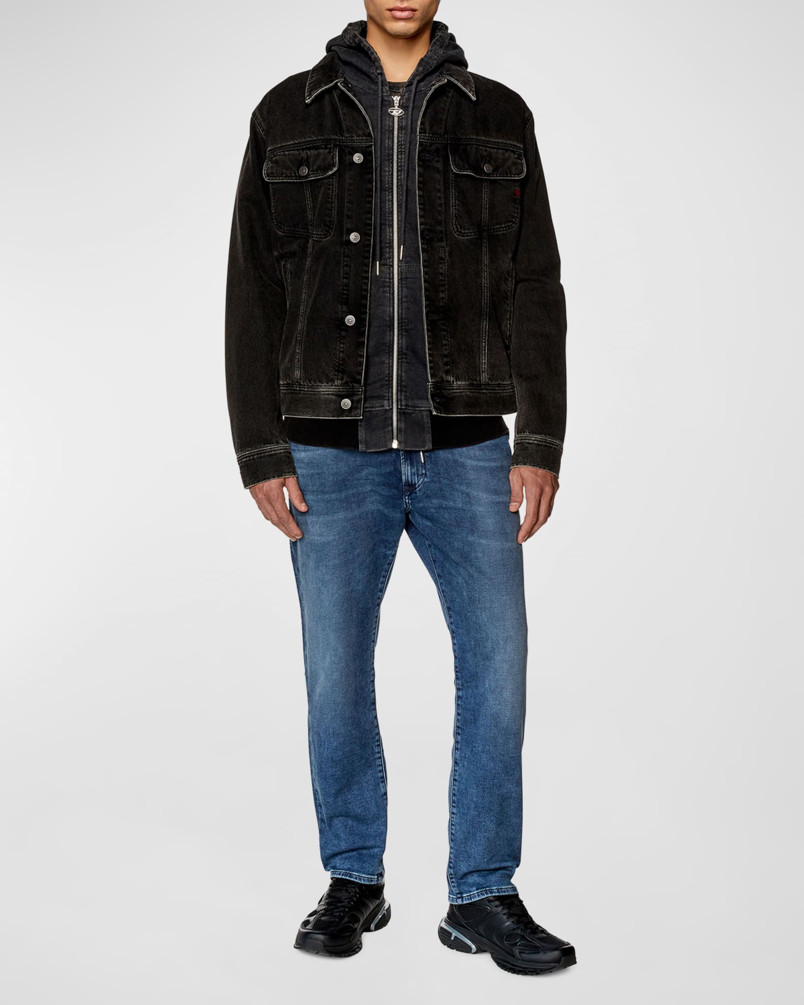 Diesel Men's D-Krooley L.32 Medium Wash Denim Sweat Jeans | Neiman Marcus