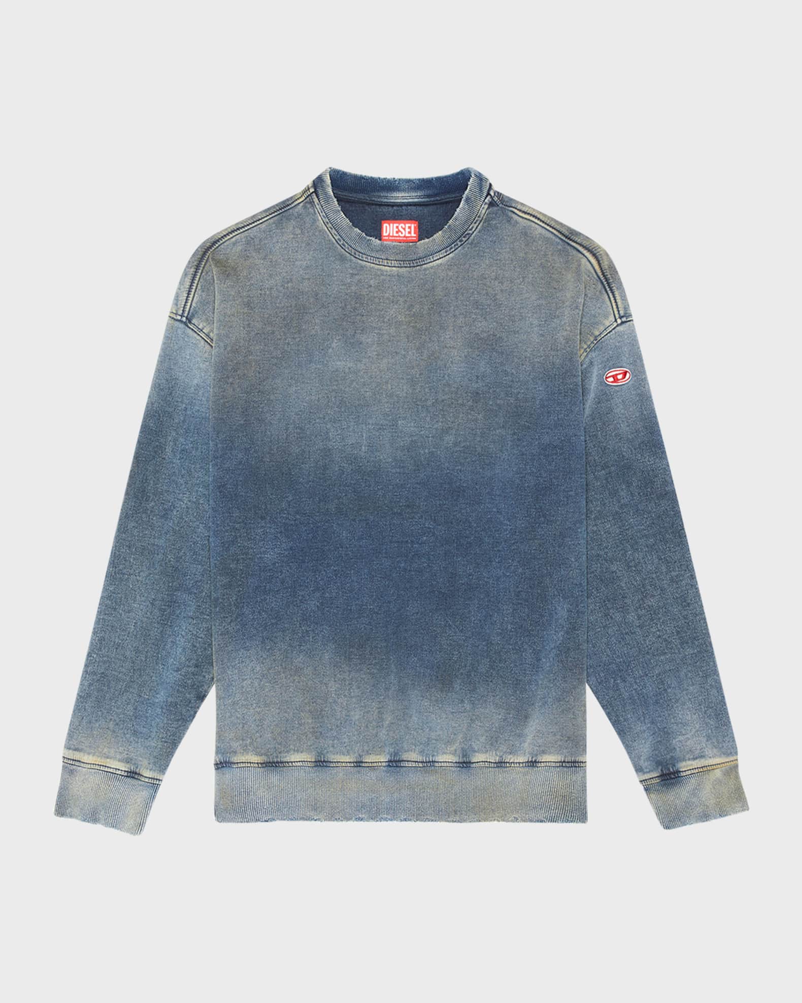 Diesel Men's D-Krib-Ne Washed Denim Sweatshirt | Neiman Marcus