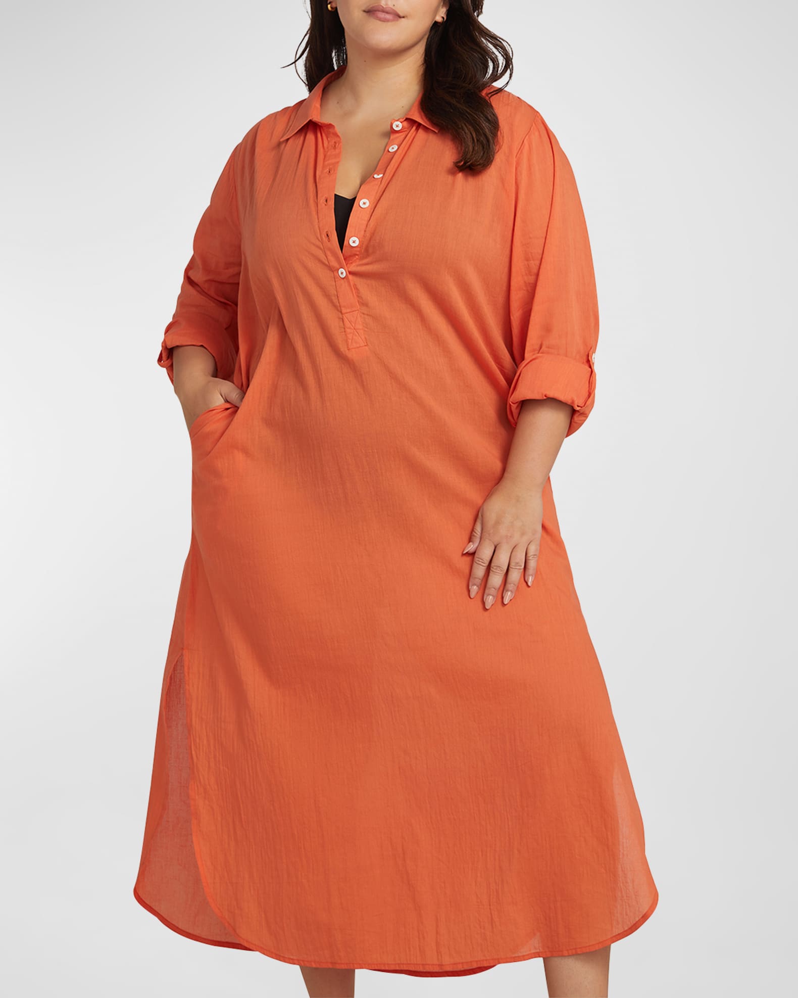 Artesands Plus Size Monteverdi Shirtdress Coverup | Neiman Marcus
