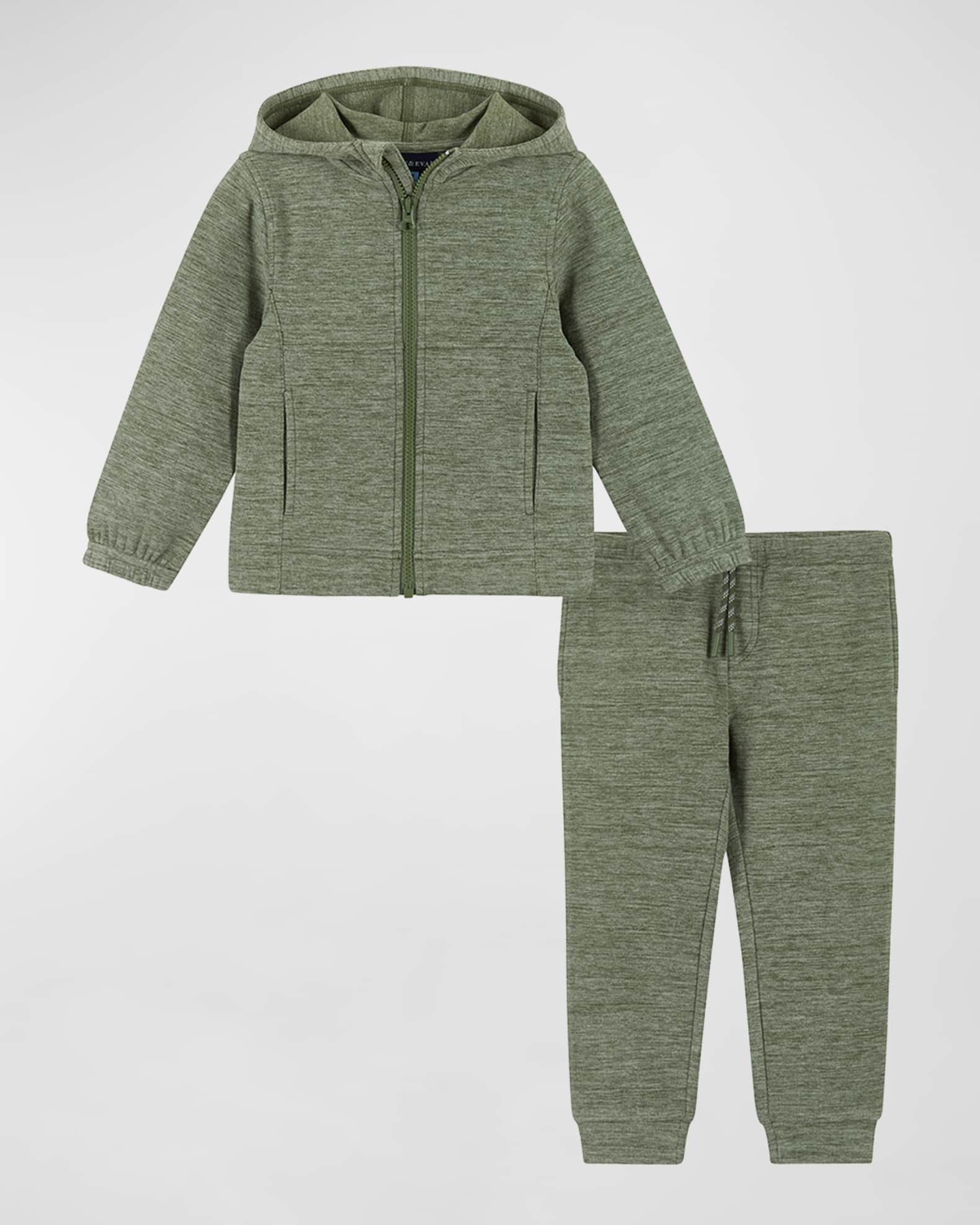Boy's Double-Peached Sweatshirt and Pants Set | Neiman Marcus