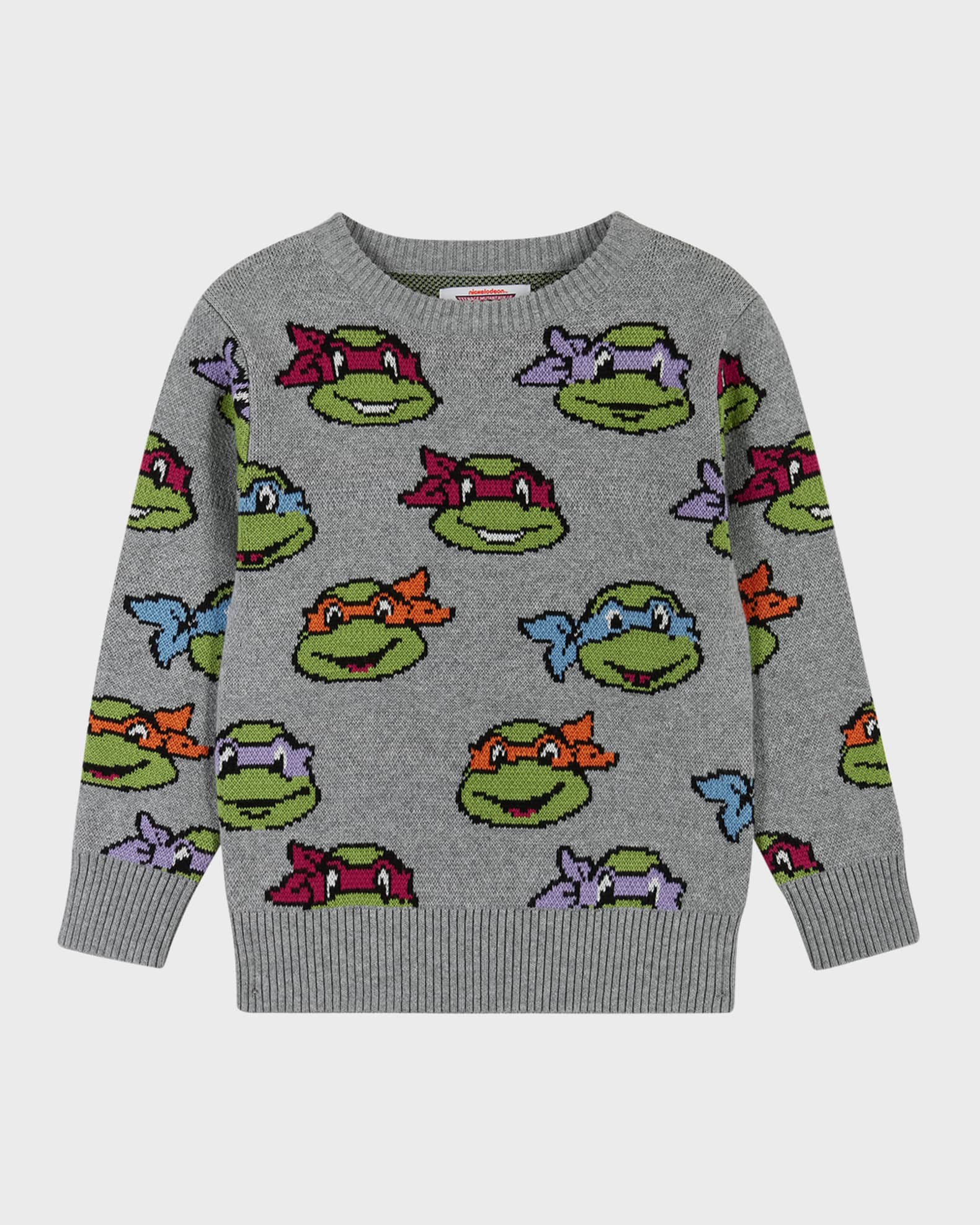 Andy & Evan x Teenage Mutant Ninja Turtles Jacquard Sweater, Size 8-14 ...