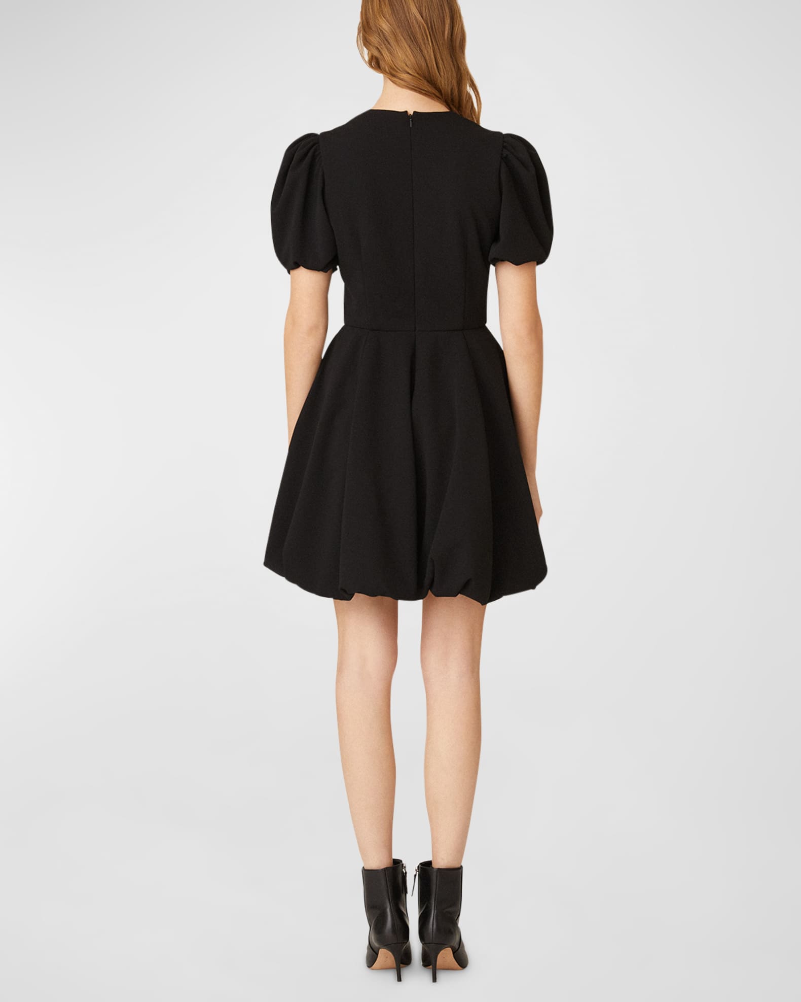 Shoshanna Nova Puff-Sleeve Bubble Mini Dress | Neiman Marcus