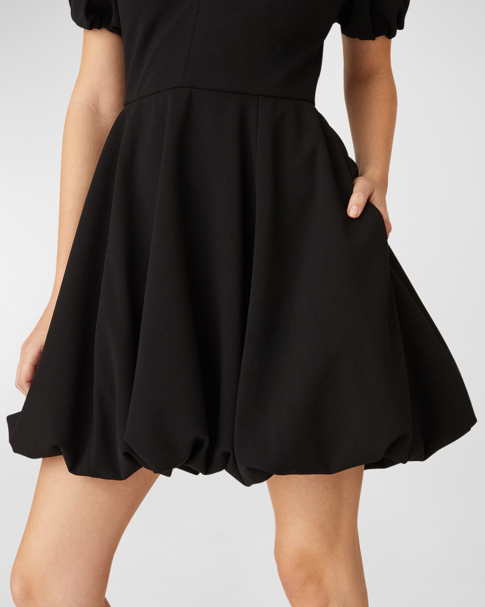 Shoshanna Nova Puff-Sleeve Bubble Mini Dress | Neiman Marcus