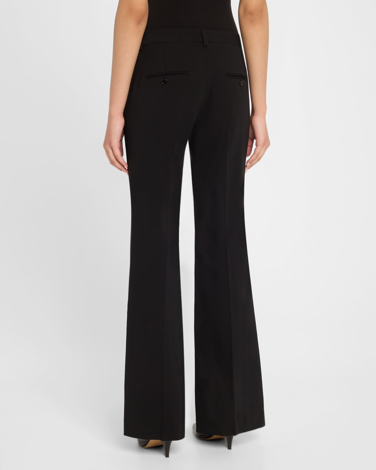 Michael Kors Collection Haylee Flare Crepe Trousers | Neiman Marcus