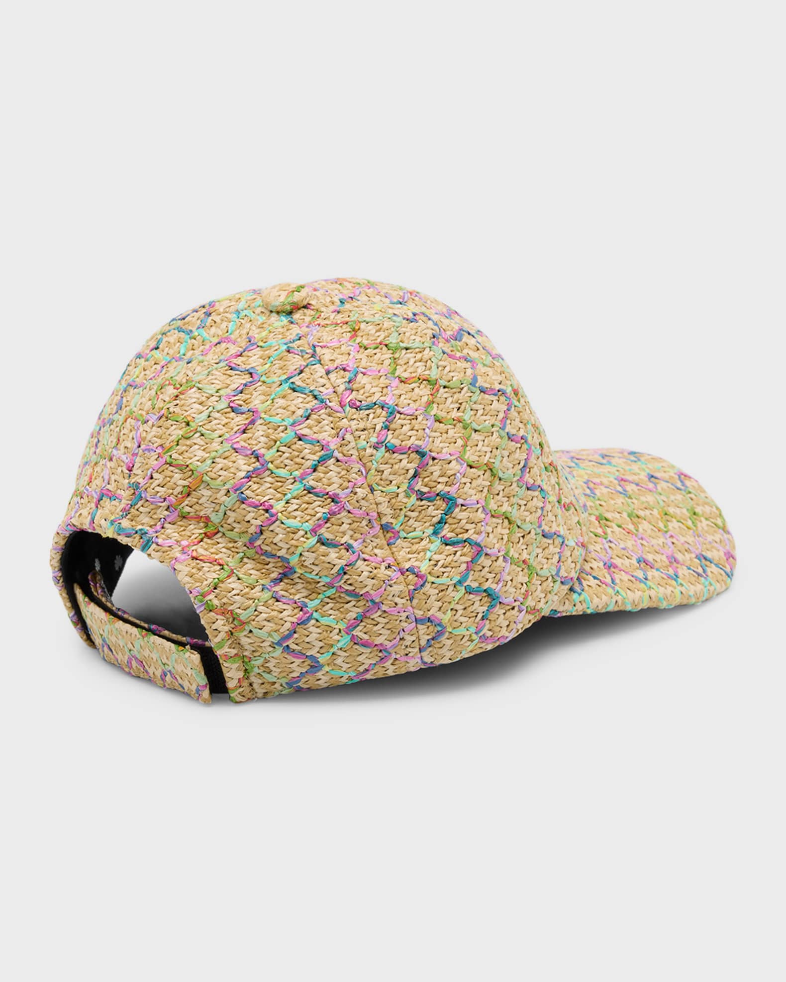Lele Sadoughi Woven Raffia Baseball Cap | Neiman Marcus