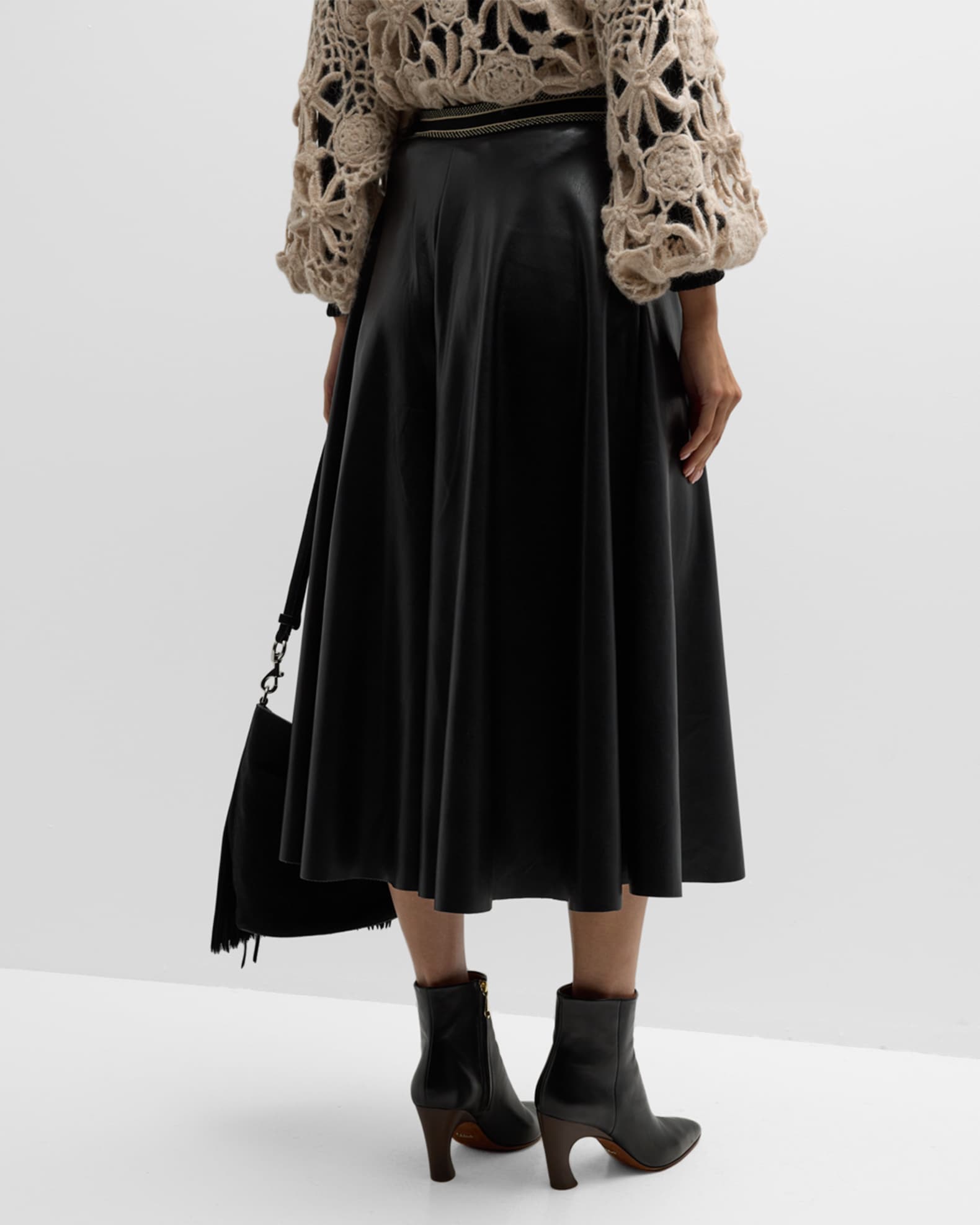 Mes Demoiselles Buzzer Wide-Leg Faux Leather Pants | Neiman Marcus