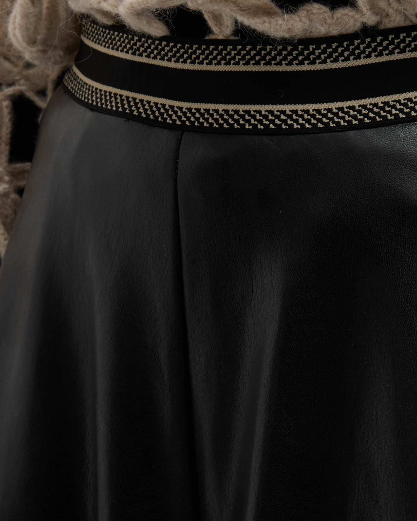 Mes Demoiselles Buzzer Wide-Leg Faux Leather Pants | Neiman Marcus