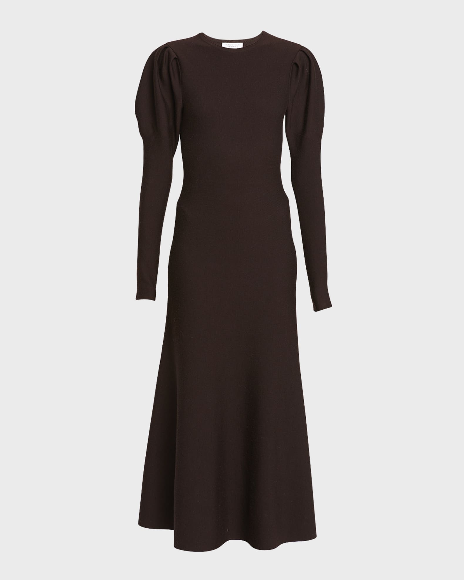 Gabriela Hearst Hannah Long Puff-Sleeve Wool Maxi Dress | Neiman Marcus