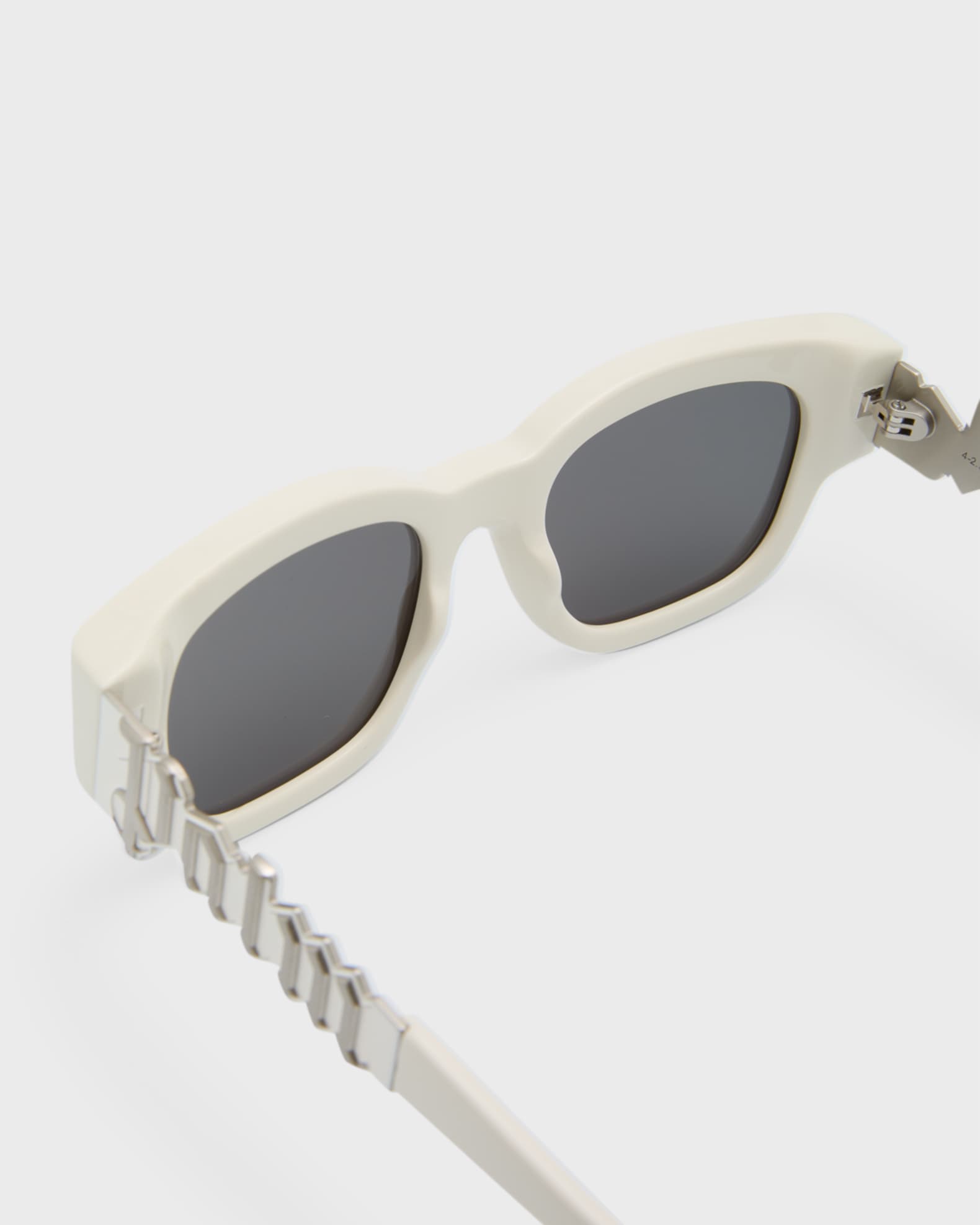 Palm Angels Posey White Acetate & Metal Square Sunglasses | Neiman Marcus