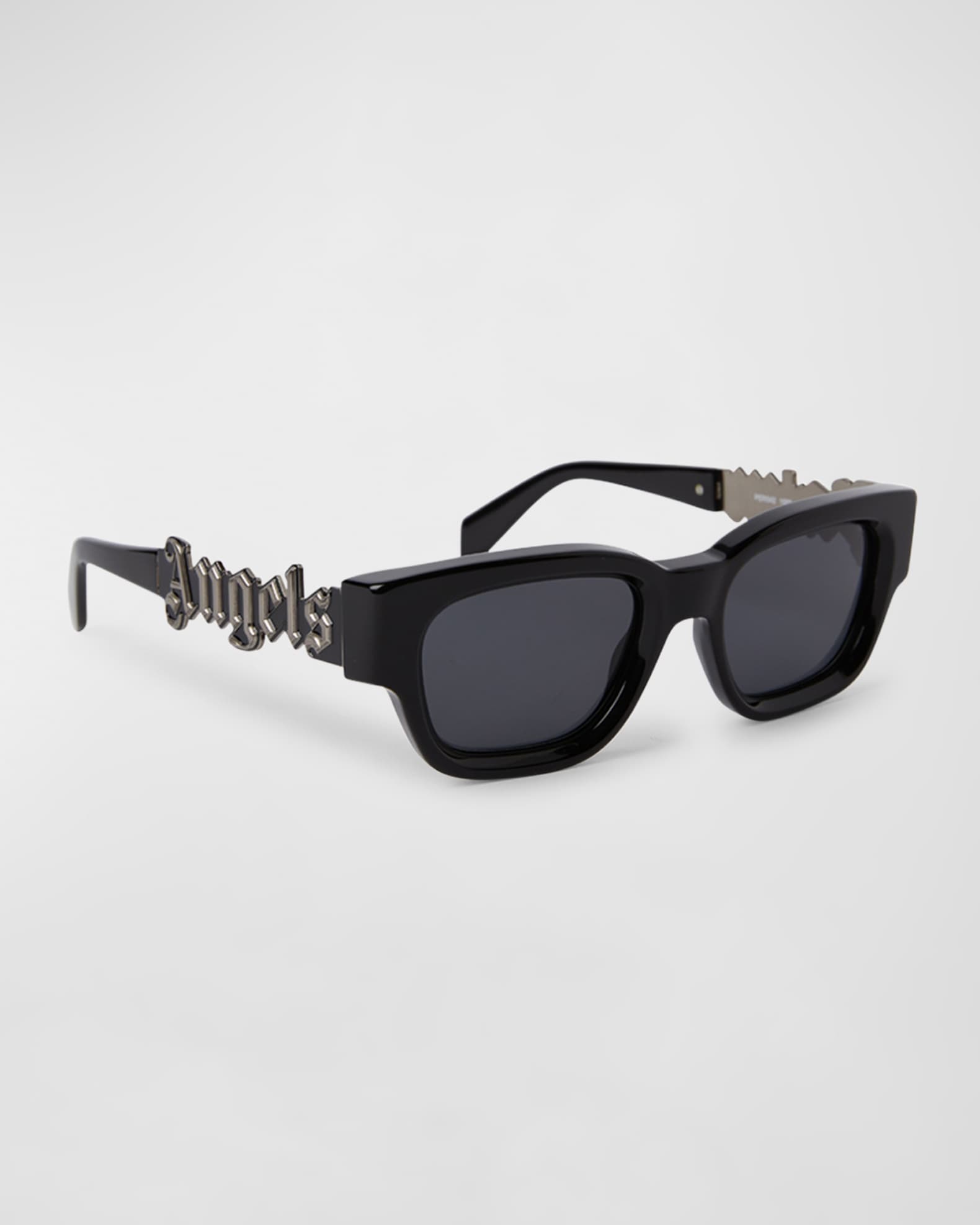 Palm Angels Posey Black Acetate & Metal Square Sunglasses | Neiman Marcus