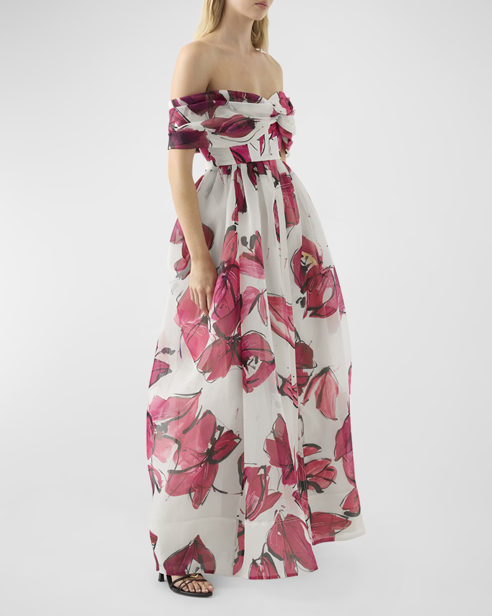 Aje Cordelia Corseted Off-Shoulder Maxi Dress | Neiman Marcus