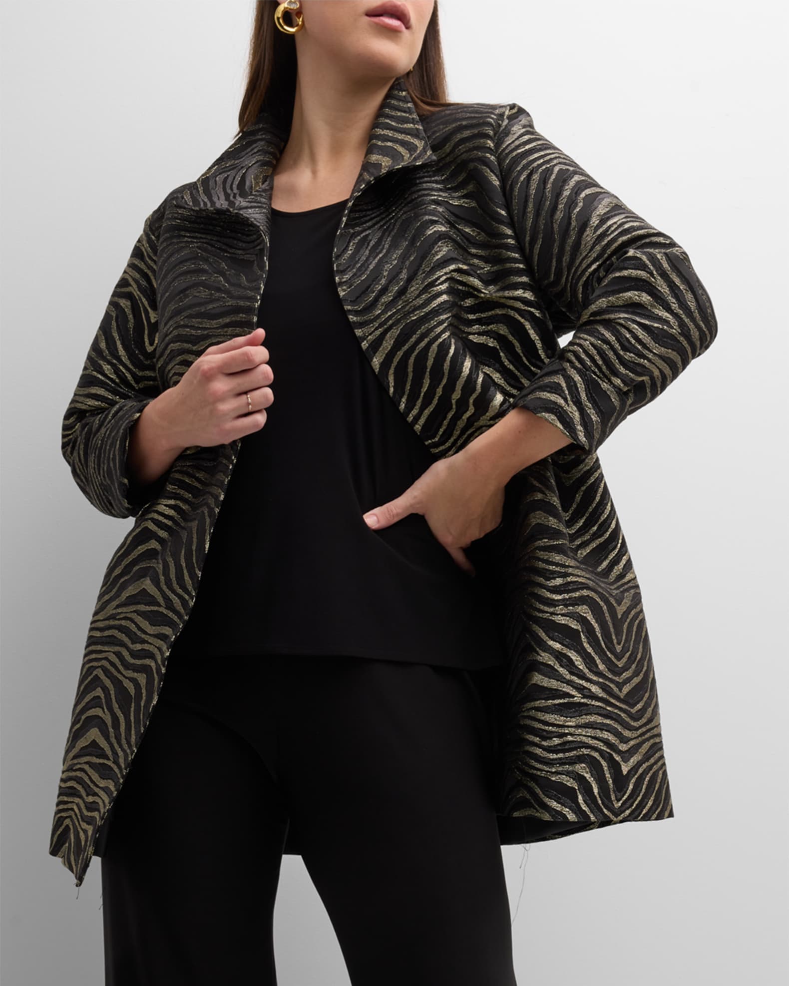 Caroline Rose Plus Plus Size Grand Entrance Jacquard Jacket | Neiman Marcus