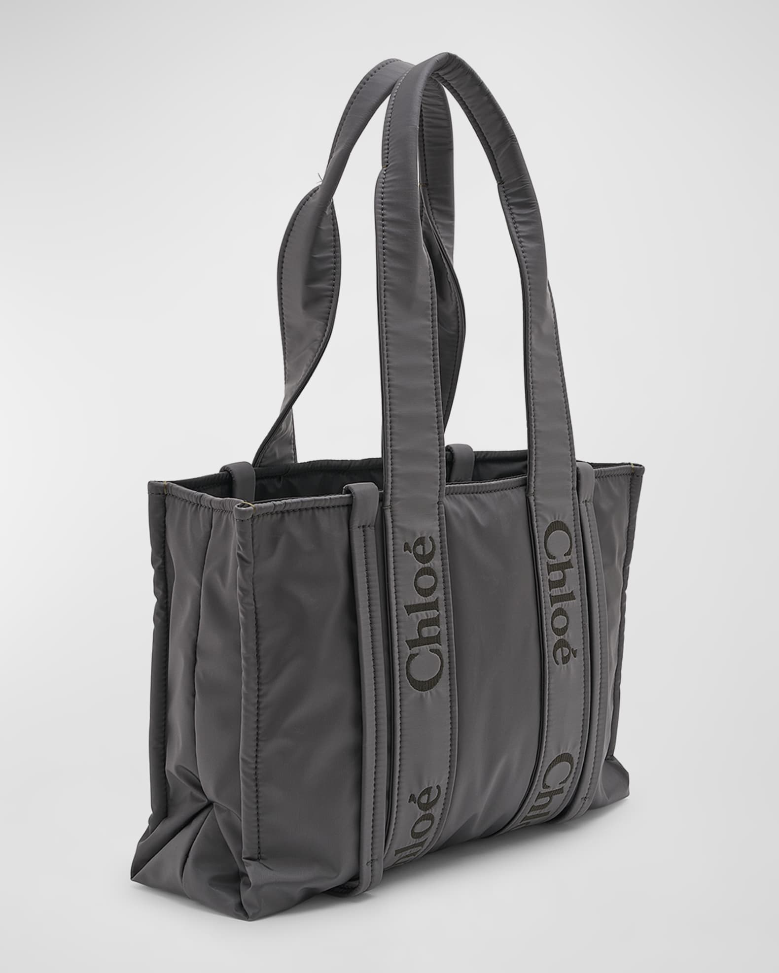Chloe Woody Medium Tote Bag in Recycled Nylon | Neiman Marcus