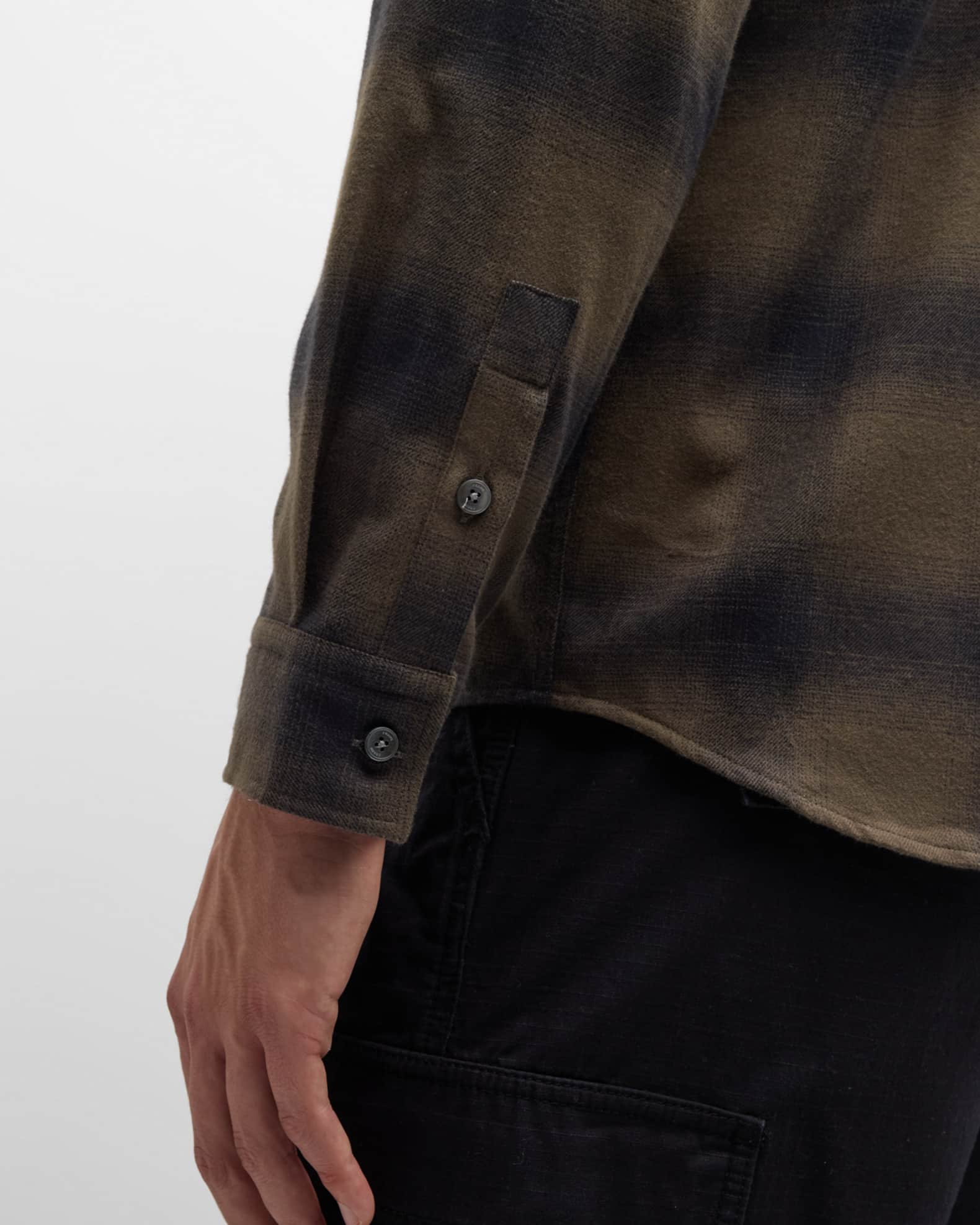 FRAME Men's Plaid Flannel Button-Down Shirt | Neiman Marcus