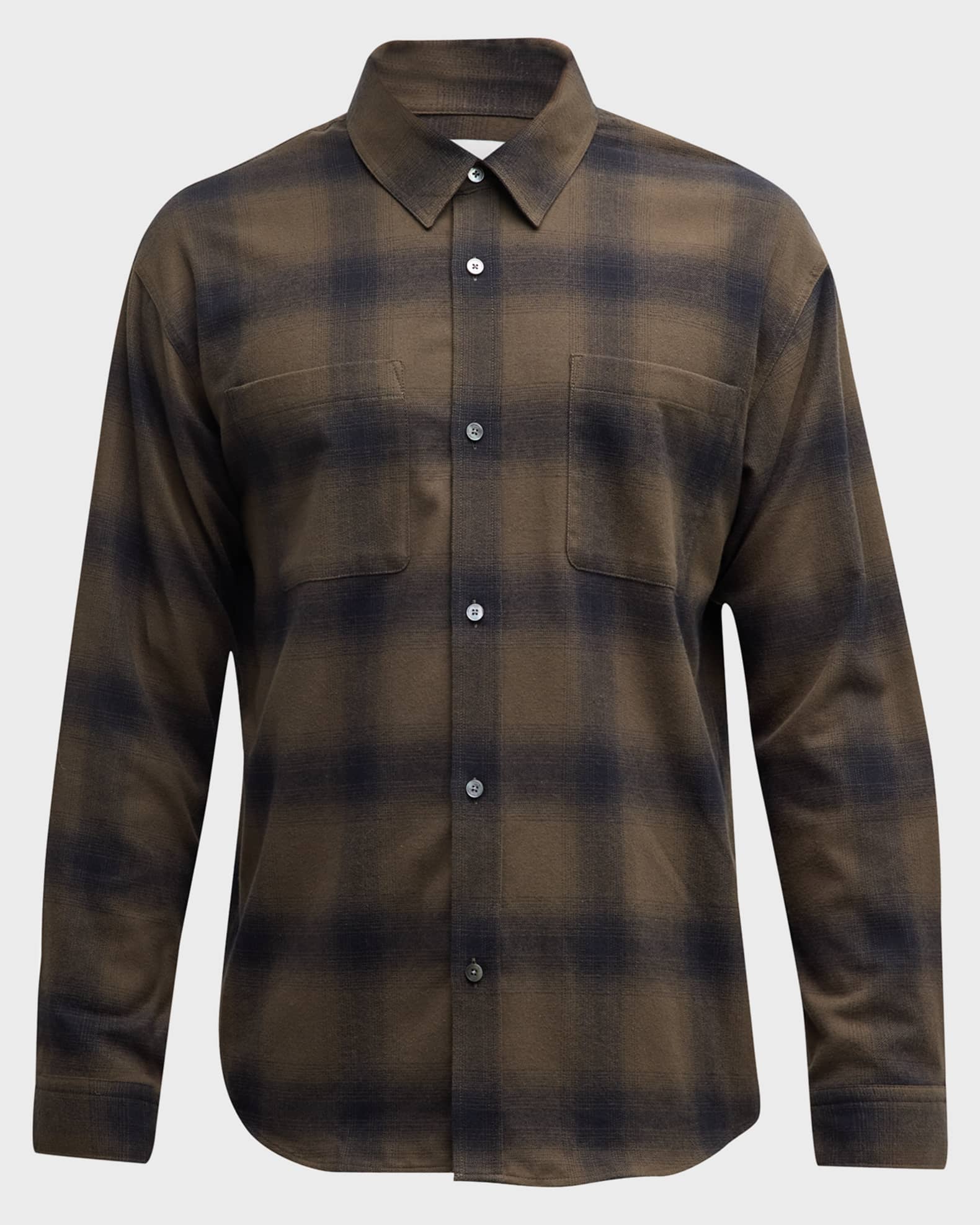 FRAME Men's Plaid Flannel Button-Down Shirt | Neiman Marcus