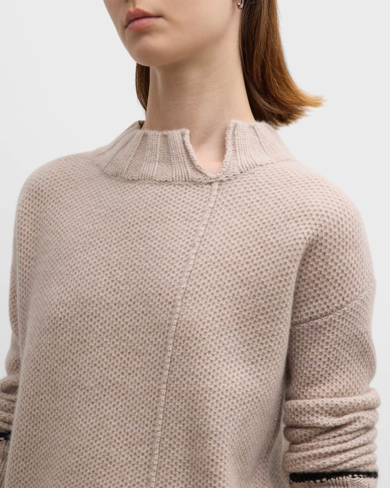 Lisa Todd Uptown Split-Neck Knit Sweater | Neiman Marcus