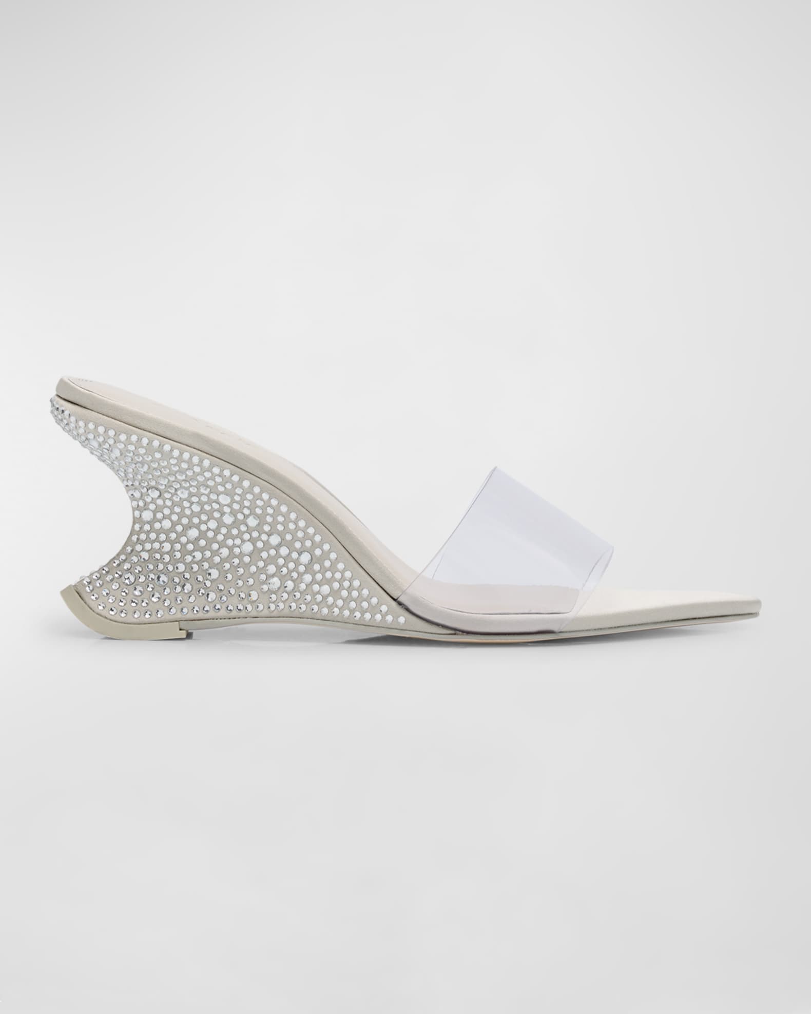 Cult Gaia Isabella Vinyl Wedge Slide Sandals | Neiman Marcus