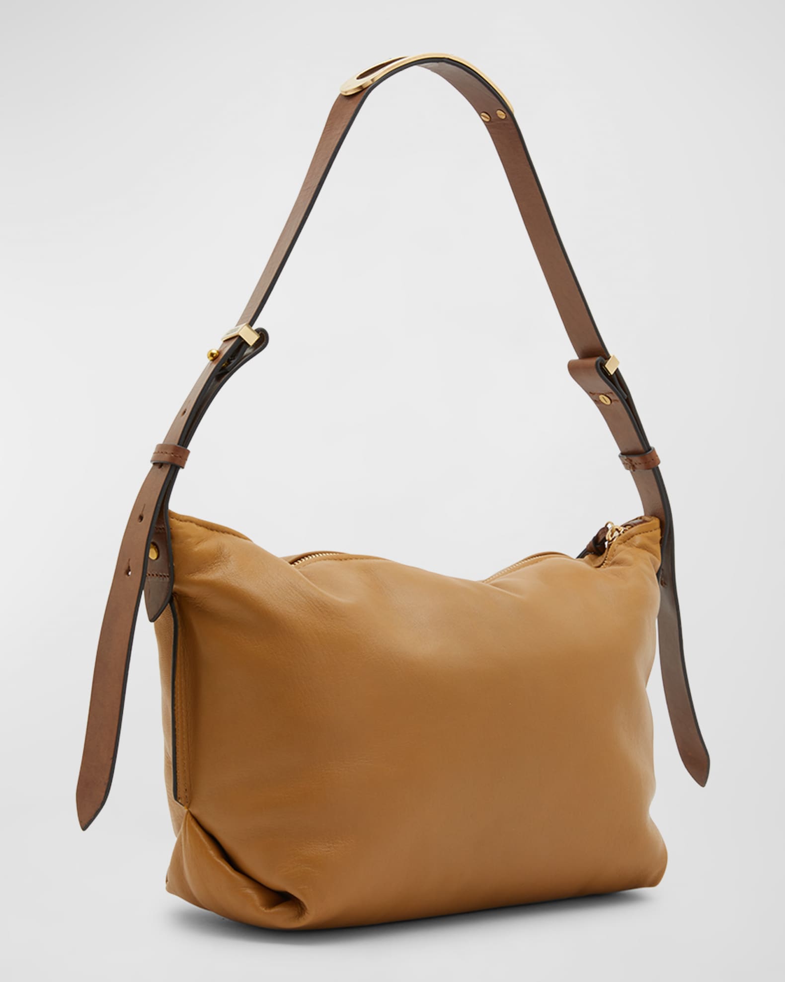 Isabel Marant Leyden Zip Leather Shoulder Bag | Neiman Marcus