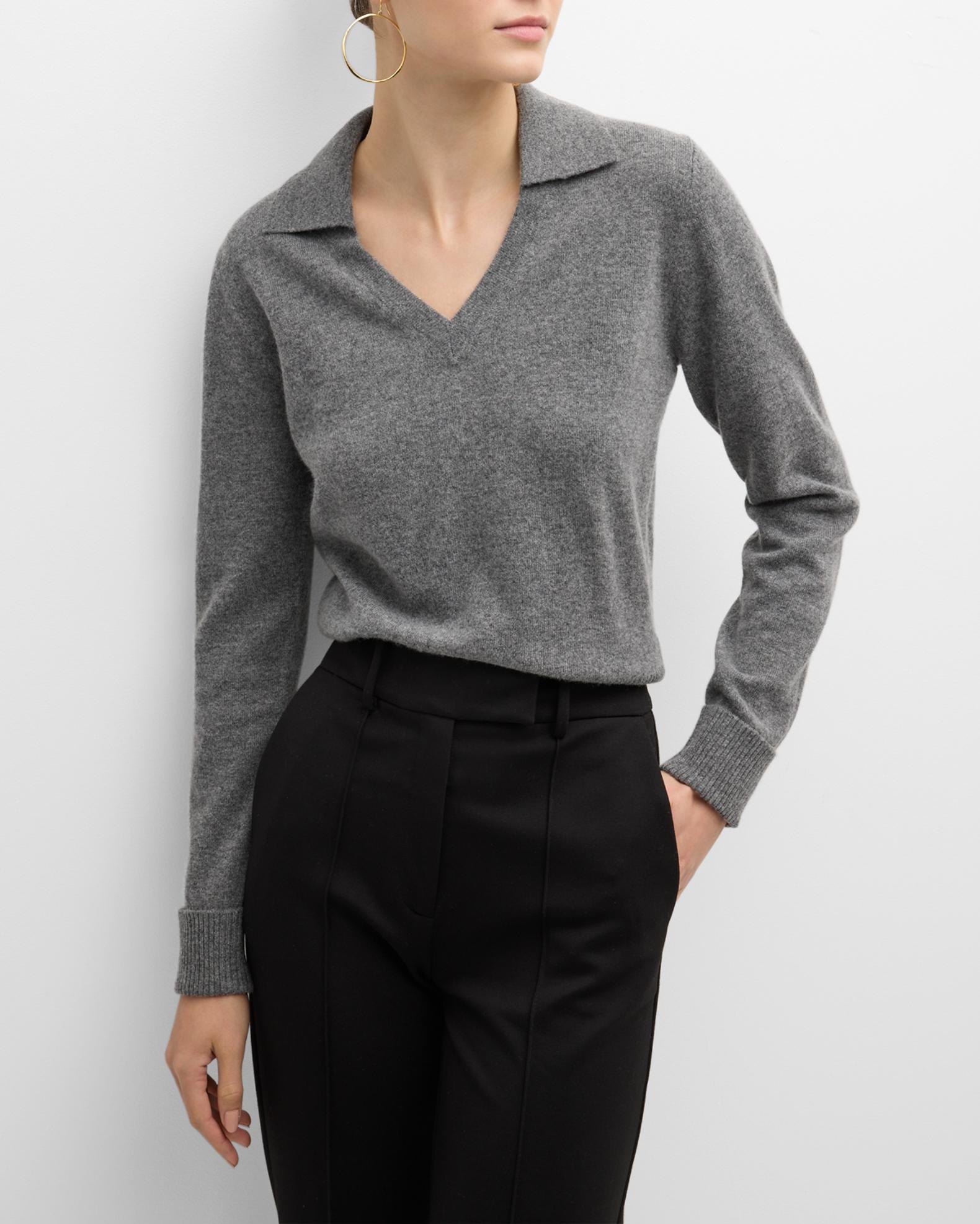 Grey/Ven Heywood V-Neck Wool-Cashmere Pullover | Neiman Marcus
