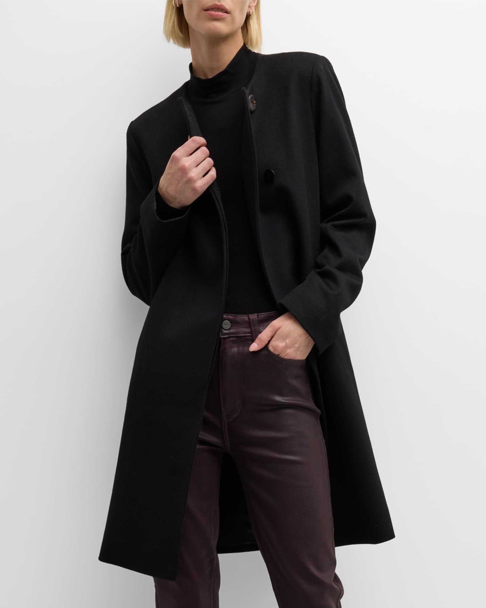 Fleurette Alva Belted Wool Top Coat | Neiman Marcus