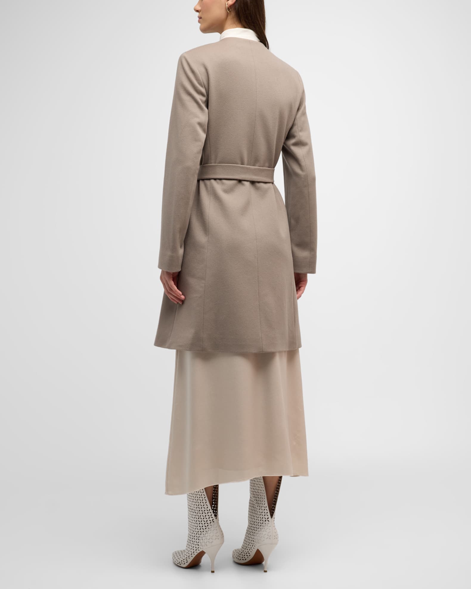 Fleurette Alva Belted Wool Top Coat | Neiman Marcus