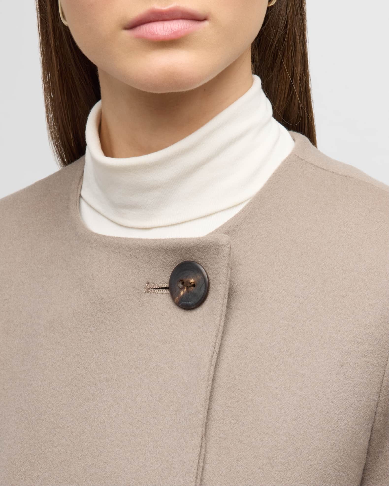Fleurette Alva Belted Wool Top Coat | Neiman Marcus