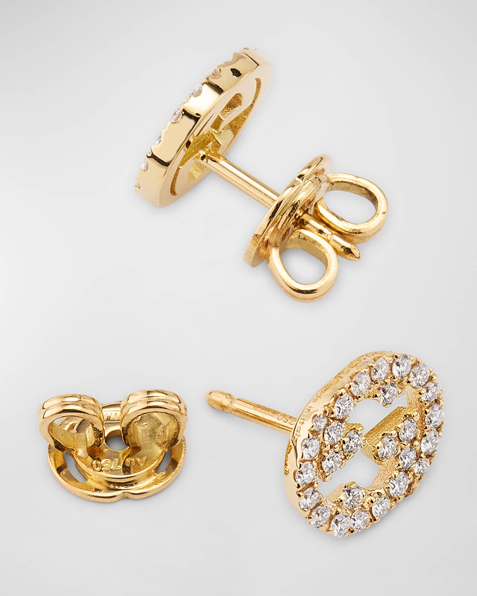 Gucci Diamond Interlocking G Stud Earrings | Neiman Marcus