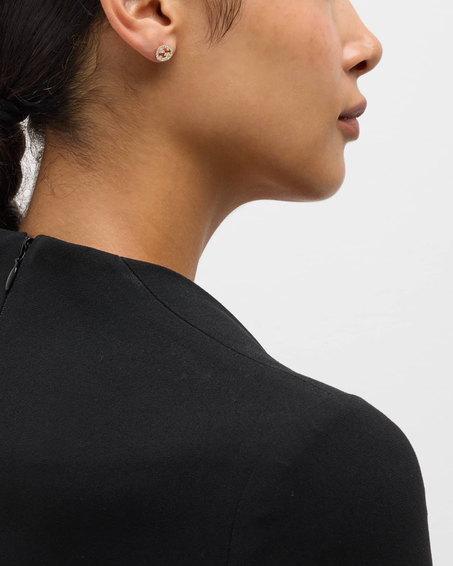 Gucci Diamond Interlocking G Stud Earrings | Neiman Marcus