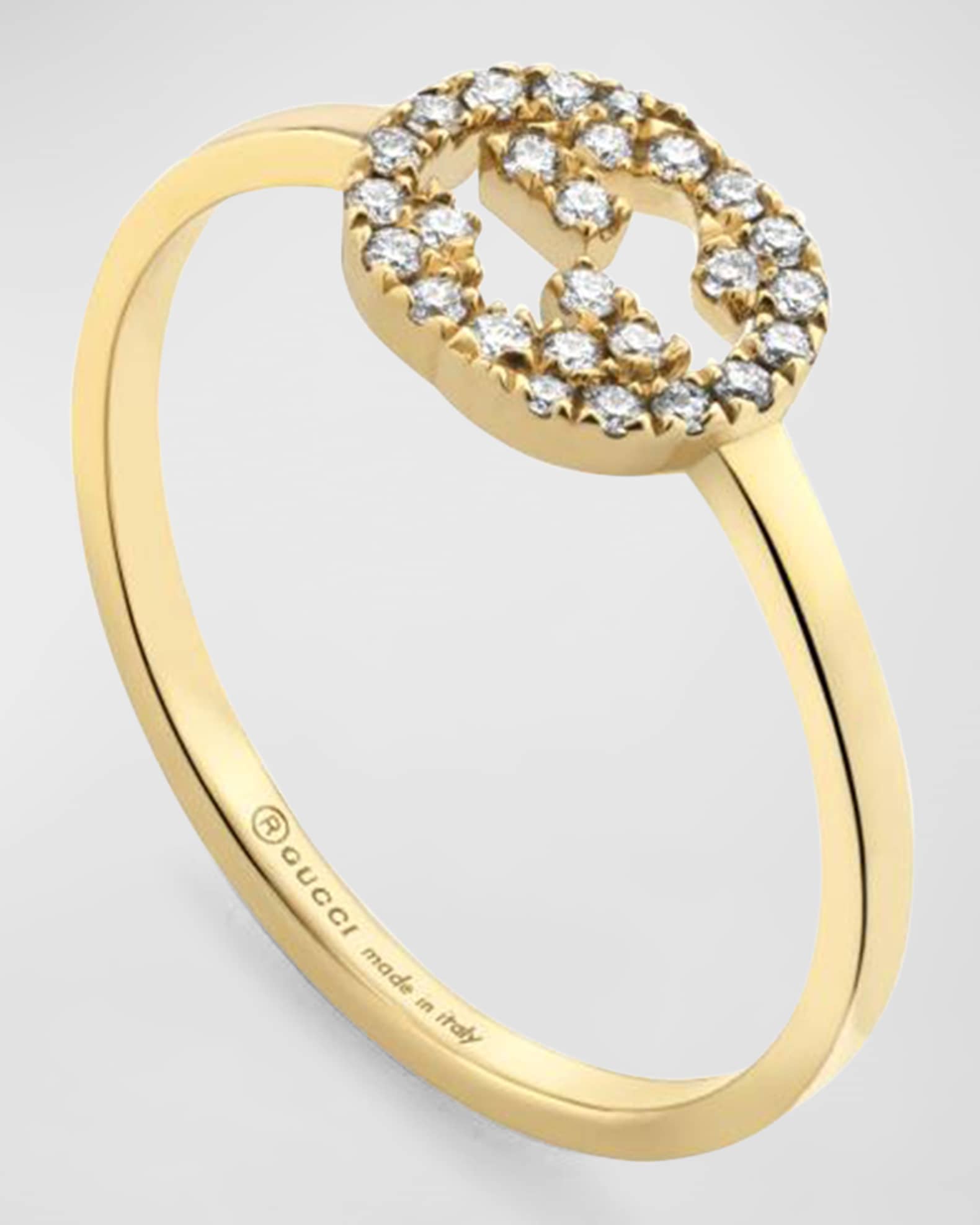 Gucci Diamond Interlocking G Ring | Neiman Marcus