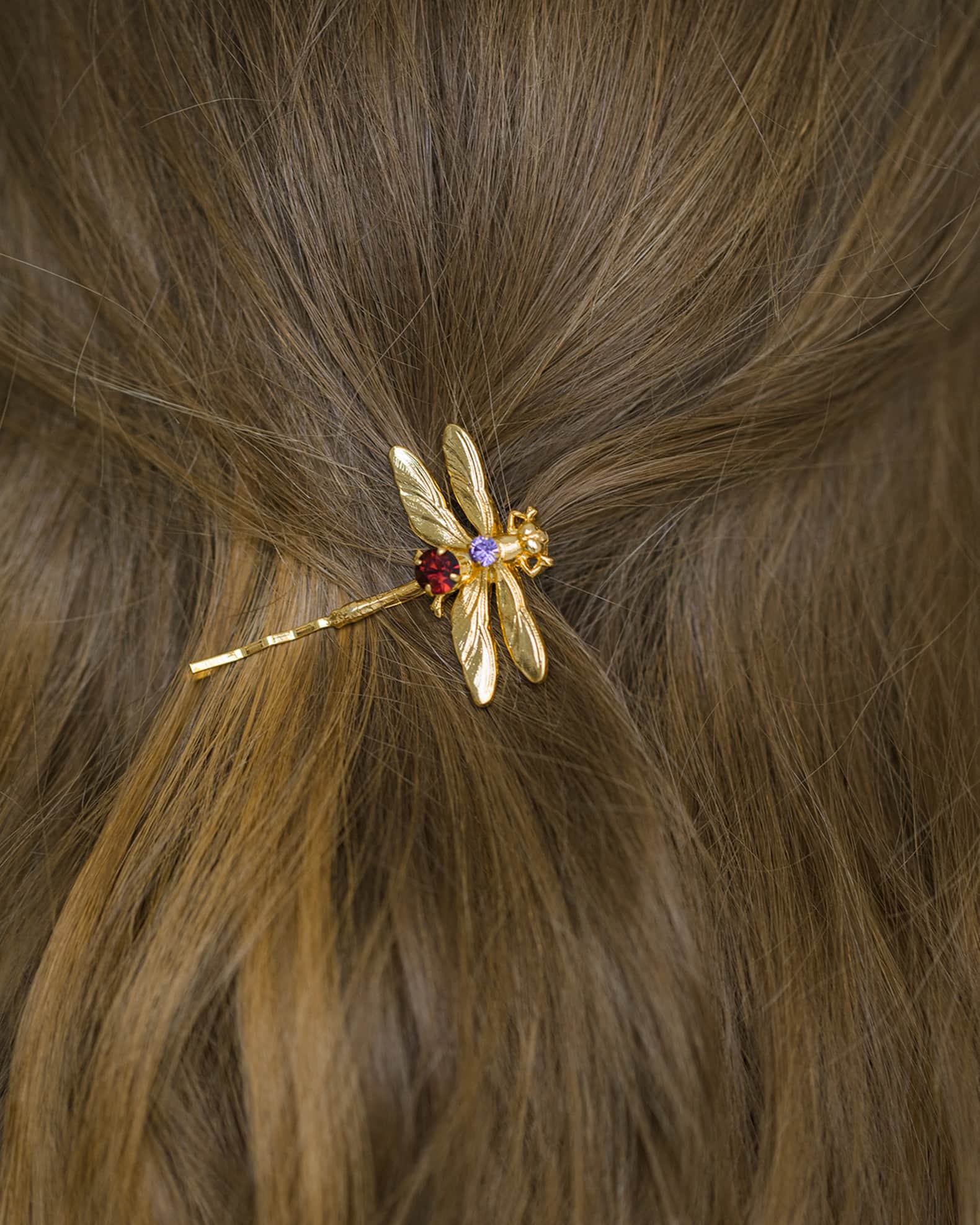 Jennifer Behr Emery Embellished Dragonfly Bobby Pin | Neiman Marcus