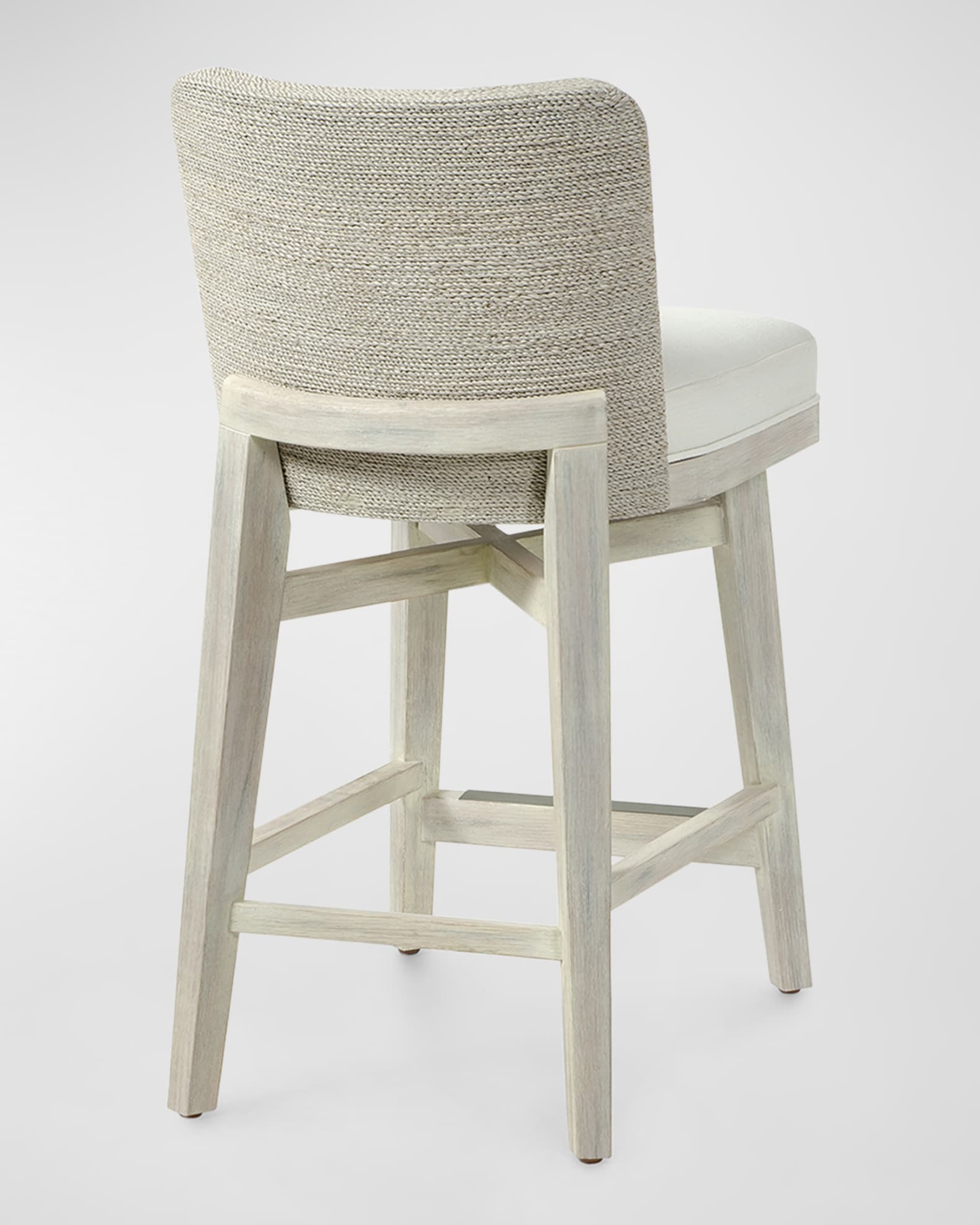 Palecek Francis Counter Stool, 24" - White Wash | Neiman Marcus