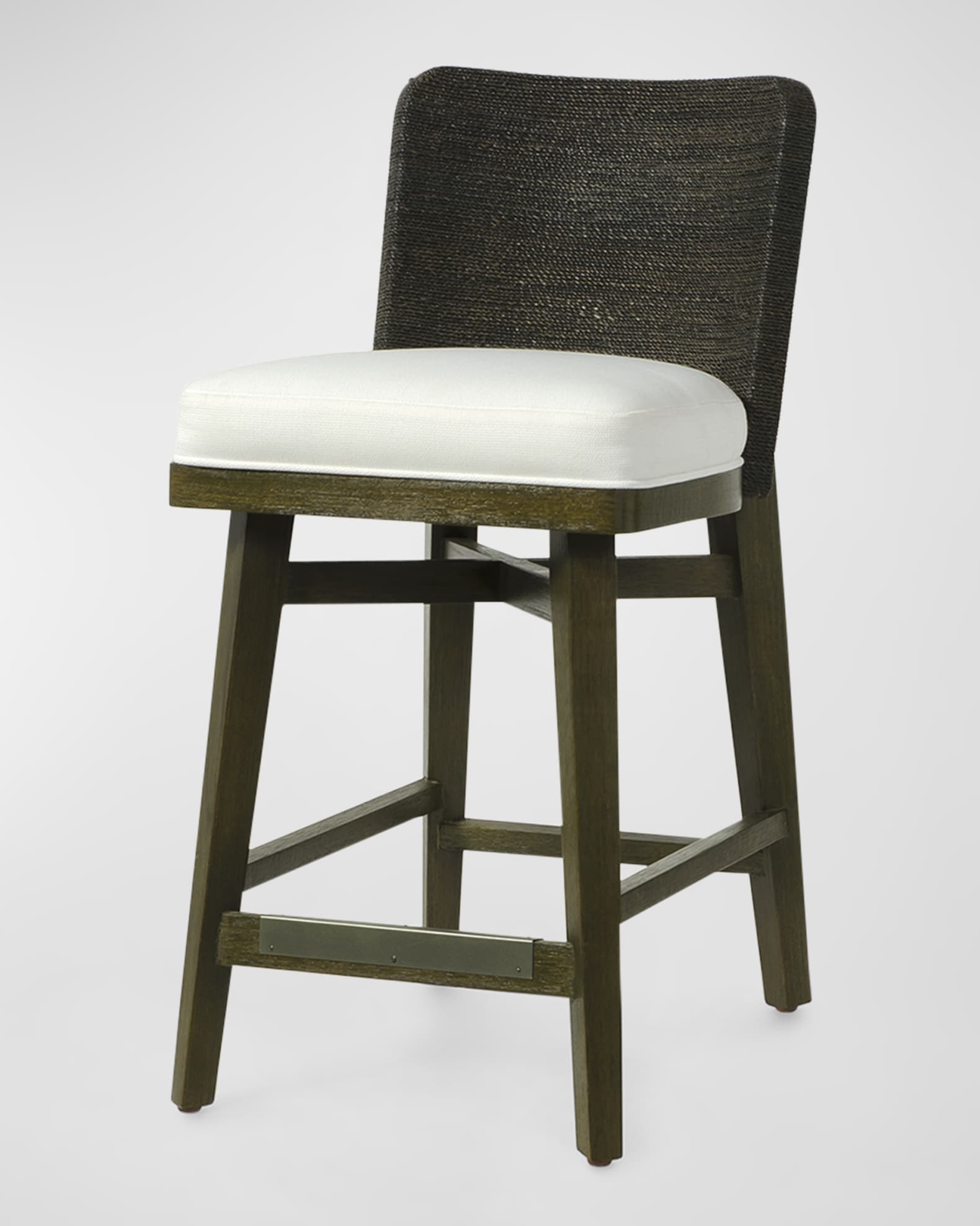Palecek Francis Counter Stool, 24" - Charcoal | Neiman Marcus